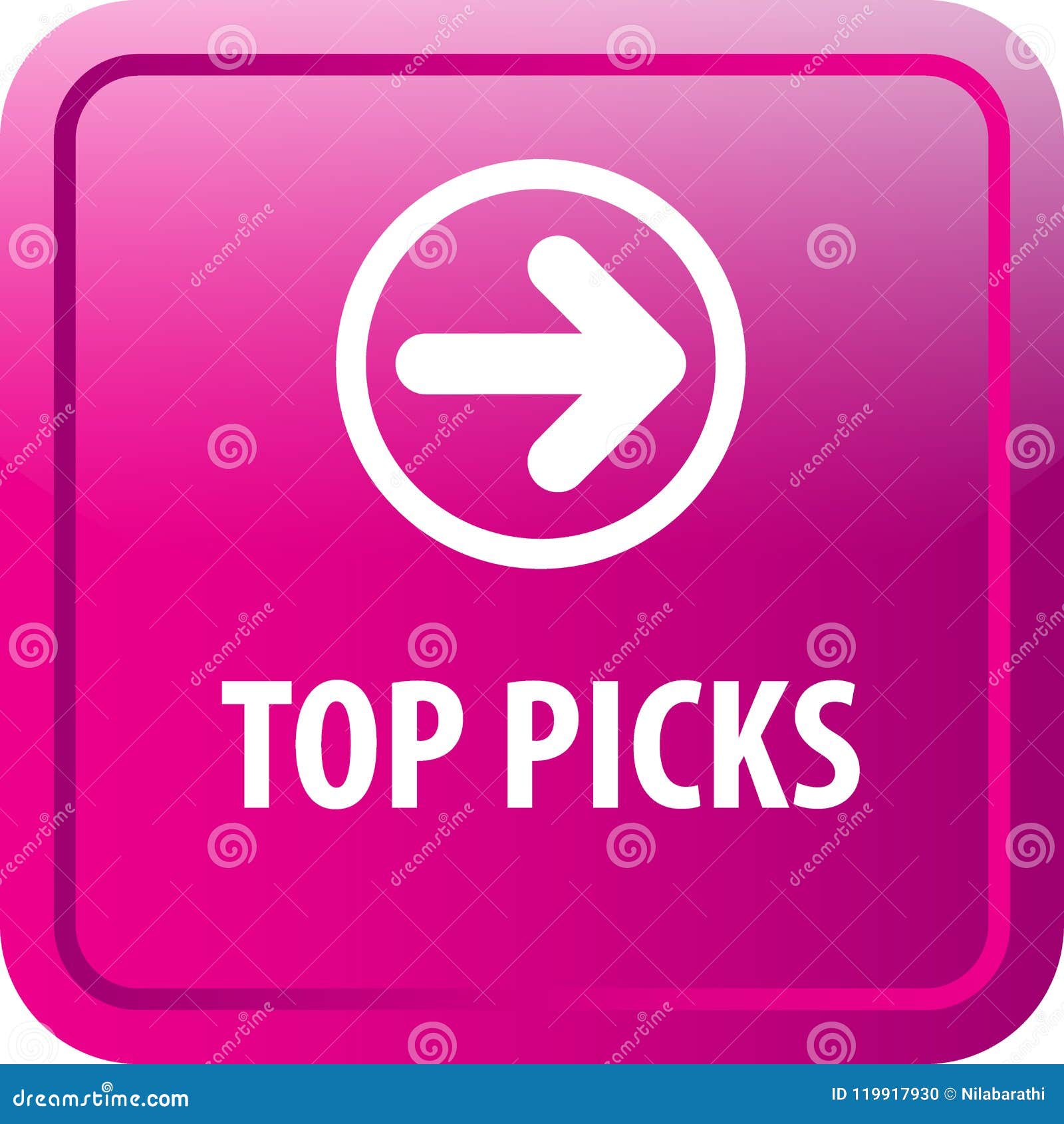 Top picks web button stock illustration. Illustration of button - 119917930