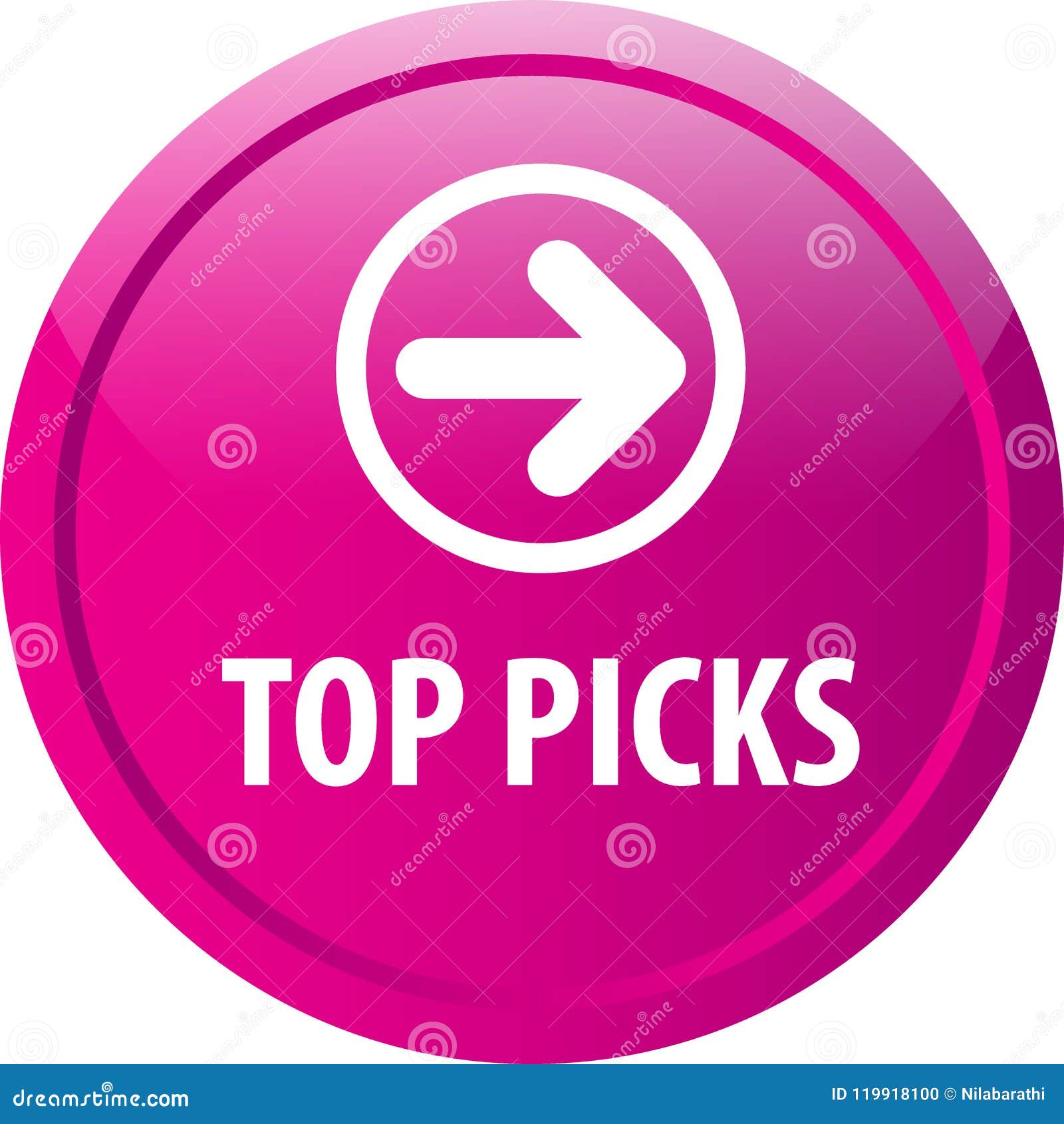 Top picks web button stock illustration. Illustration of corner - 119918100