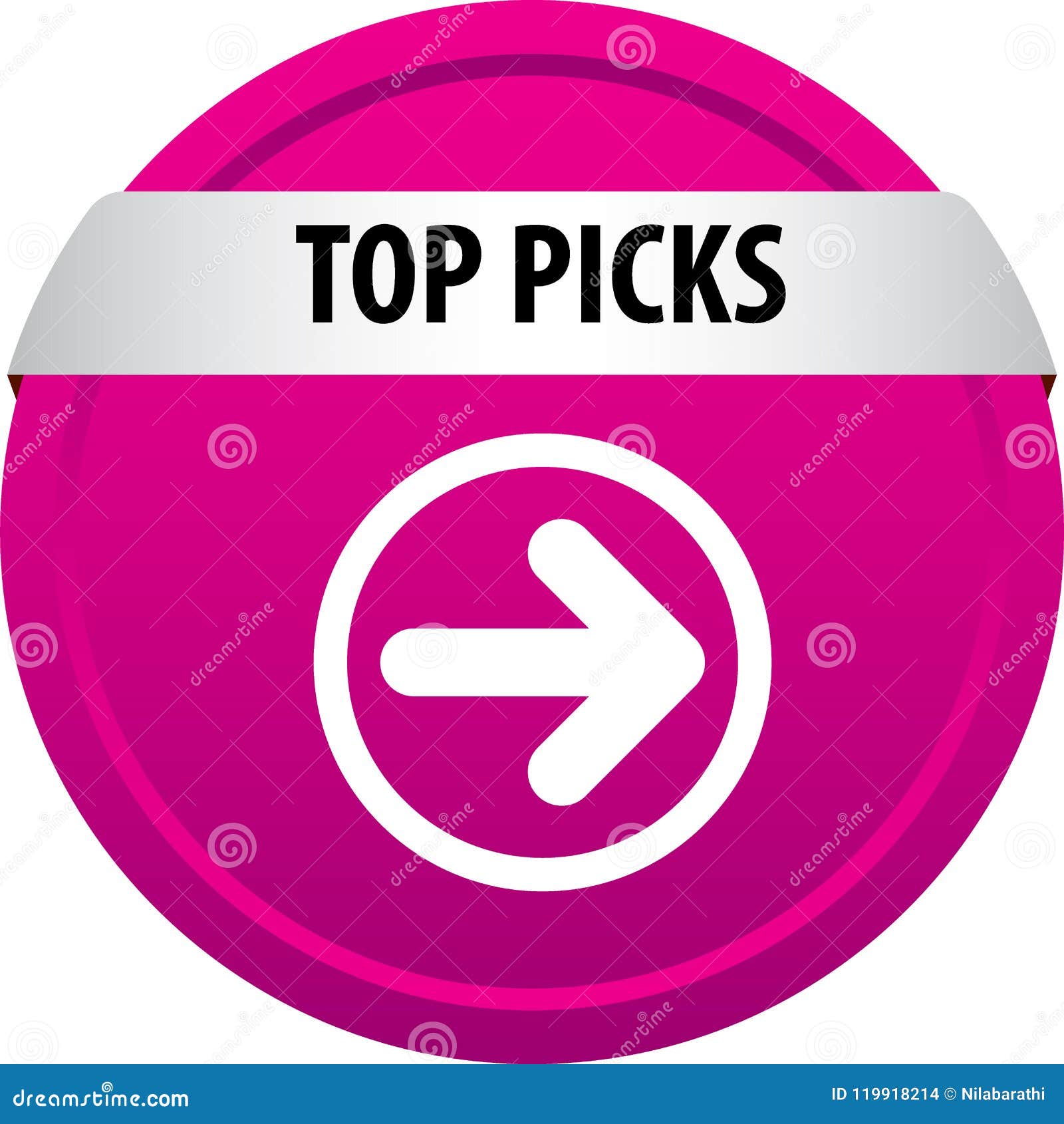 Top picks web button stock illustration. Illustration of commercial ...
