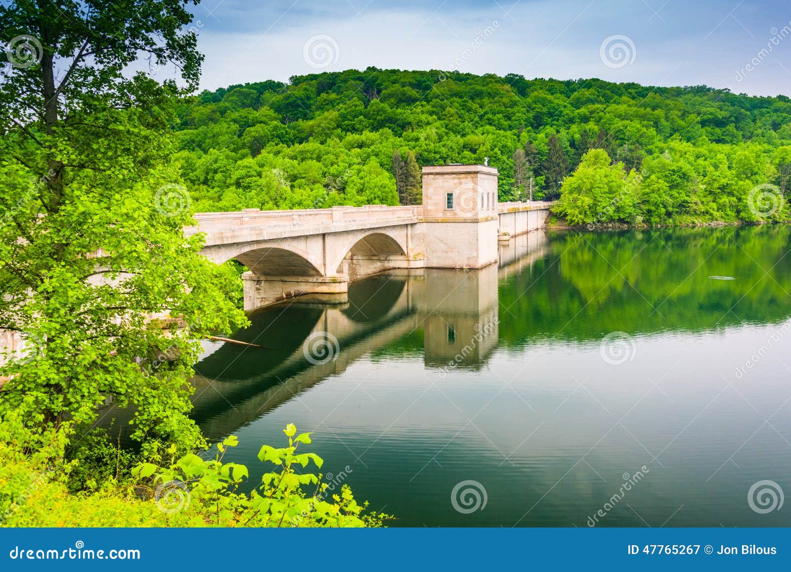 The Top of Prettyboy Dam, in Baltimore County, Maryland. Stock Image ...