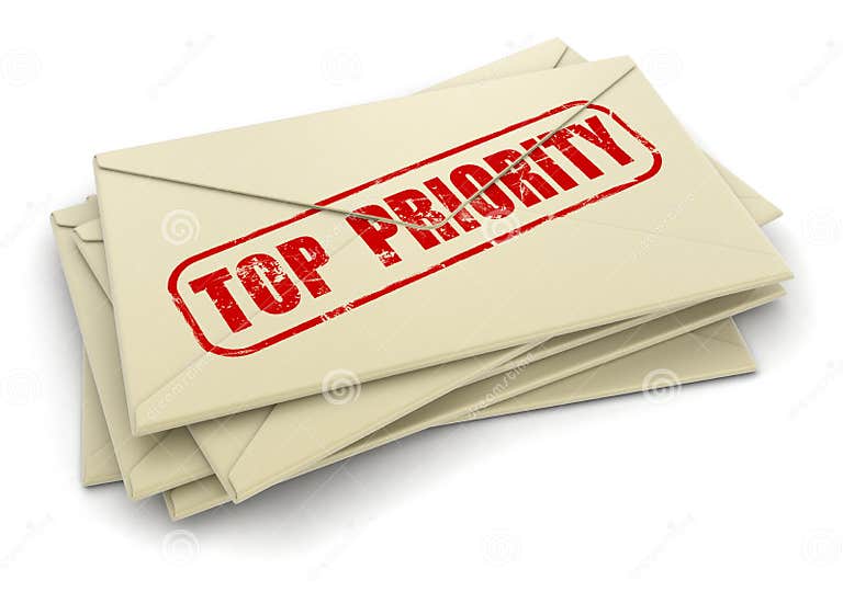 Top Priority Letters (clipping Path Included) Stock Illustration ...