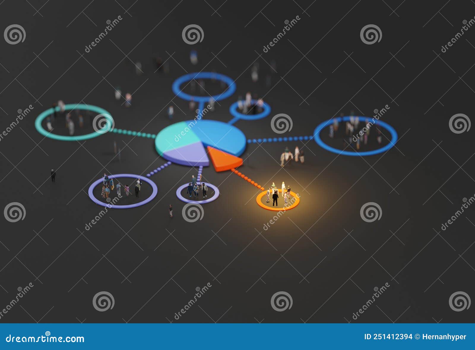 Top Professional Talent, Abstract Concept. Pie Chart Highlighting a ...