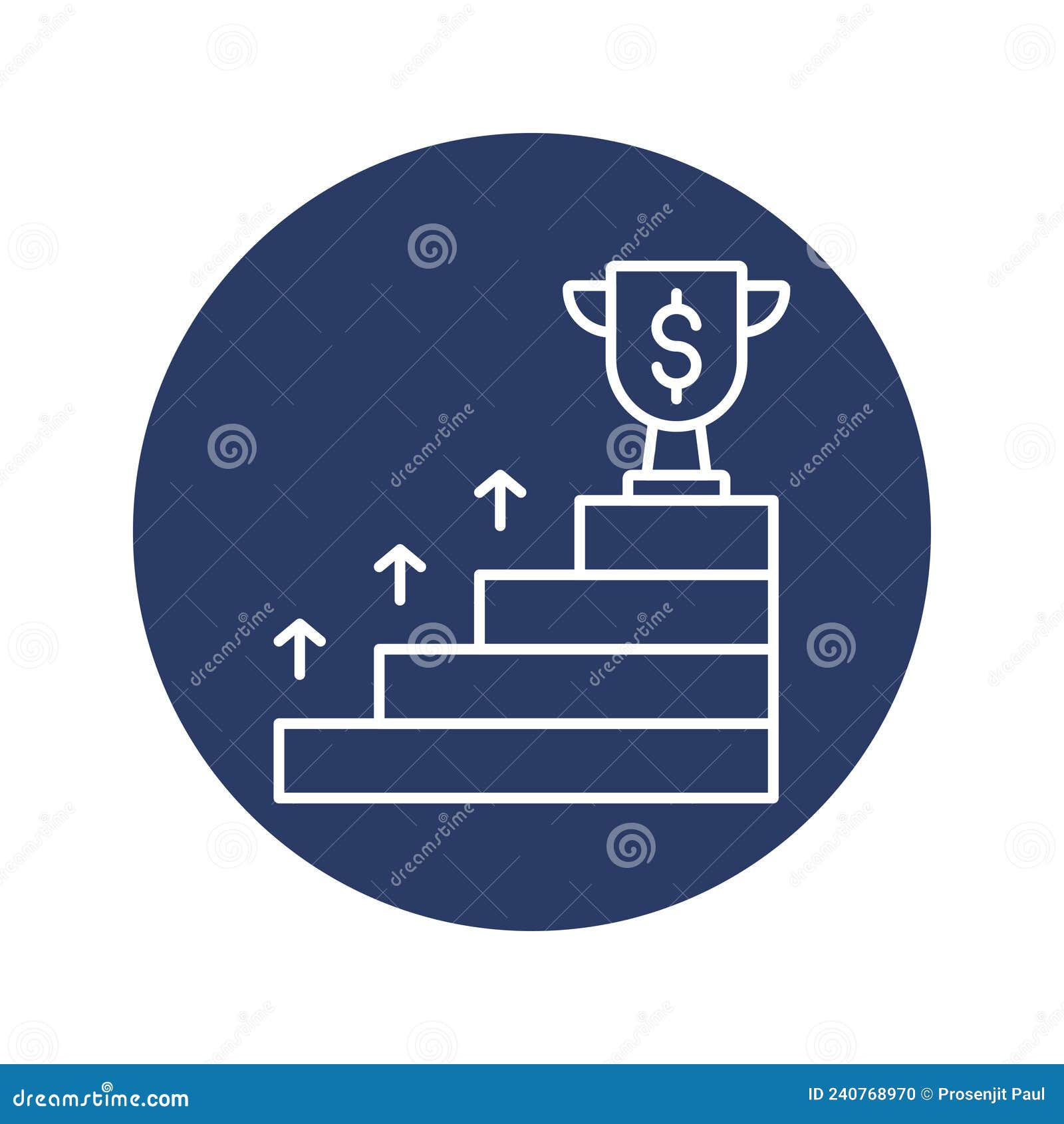 Top Rank Business Award Icon Stock Vector - Illustration of career ...