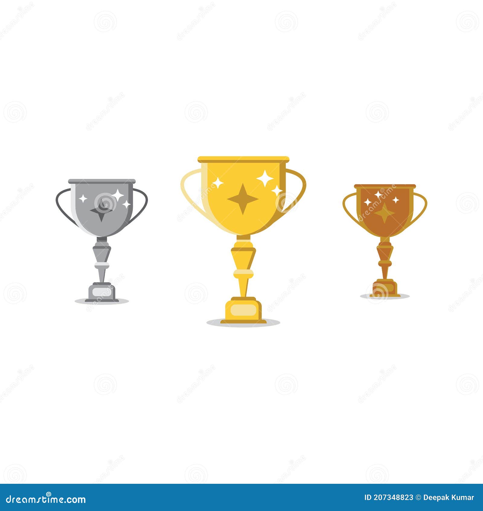 Top Rank Winner Trophy Illustration Stock Vector - Illustration of ...