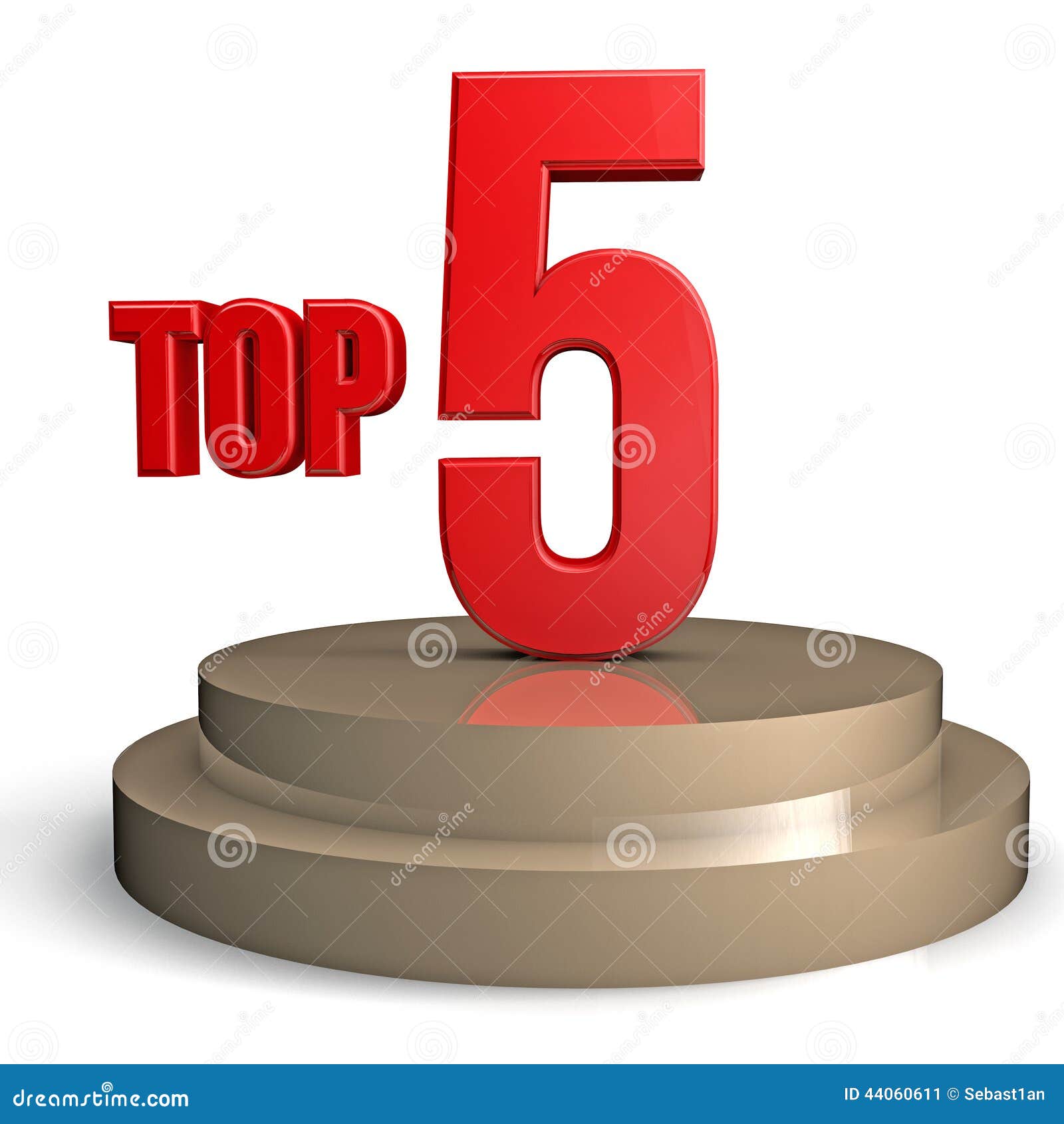 Top 5 stock illustration. Illustration of success, shape - 44060611