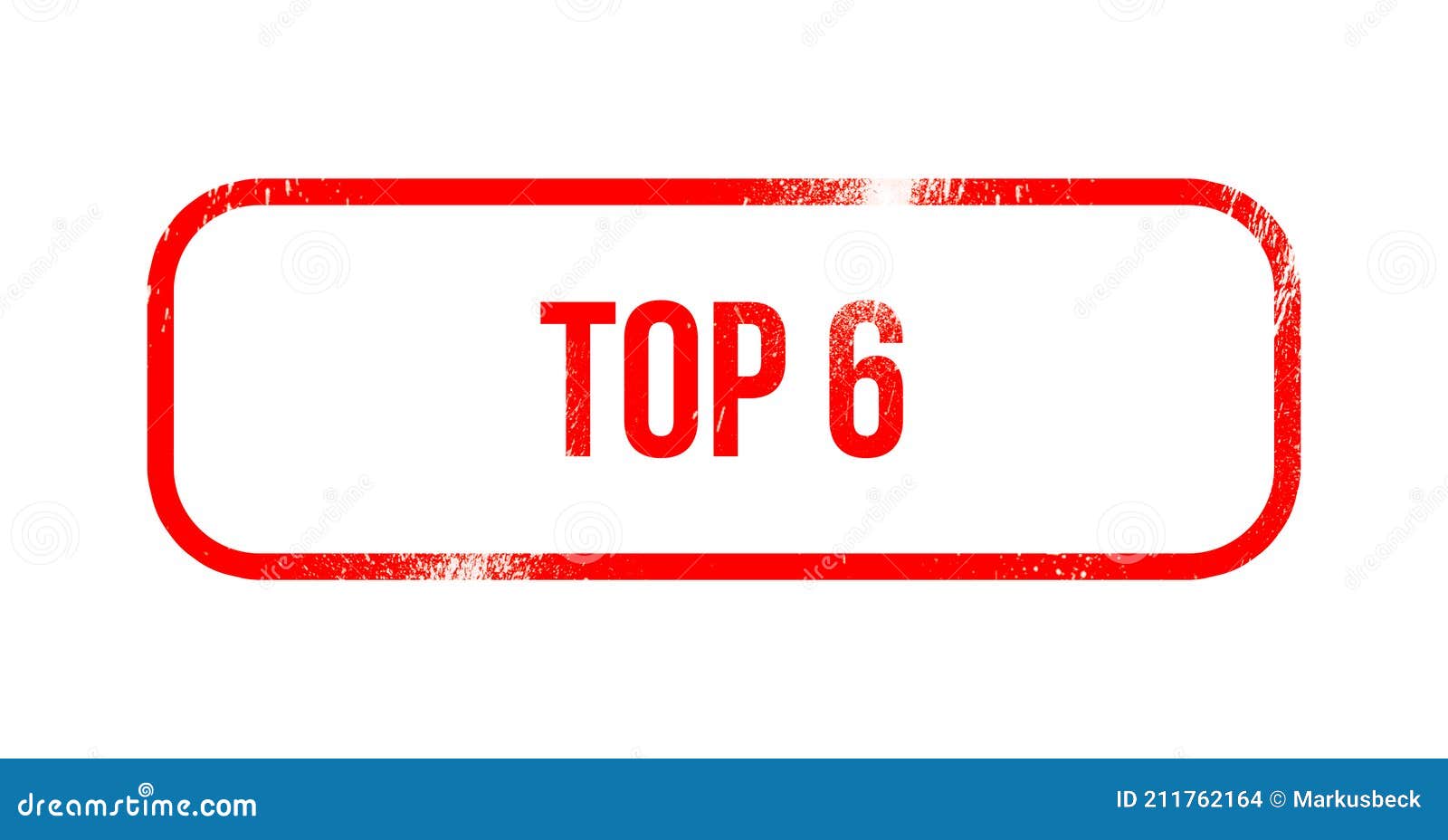 Top 6 - Red Grunge Rubber, Stamp Stock Illustration - Illustration of ...