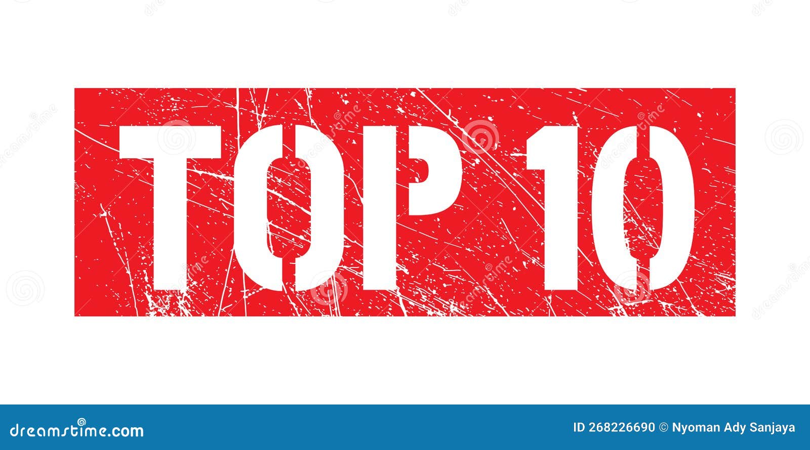 Top 10 Red Stamp Text on White, Vector Graphic Stock Vector ...
