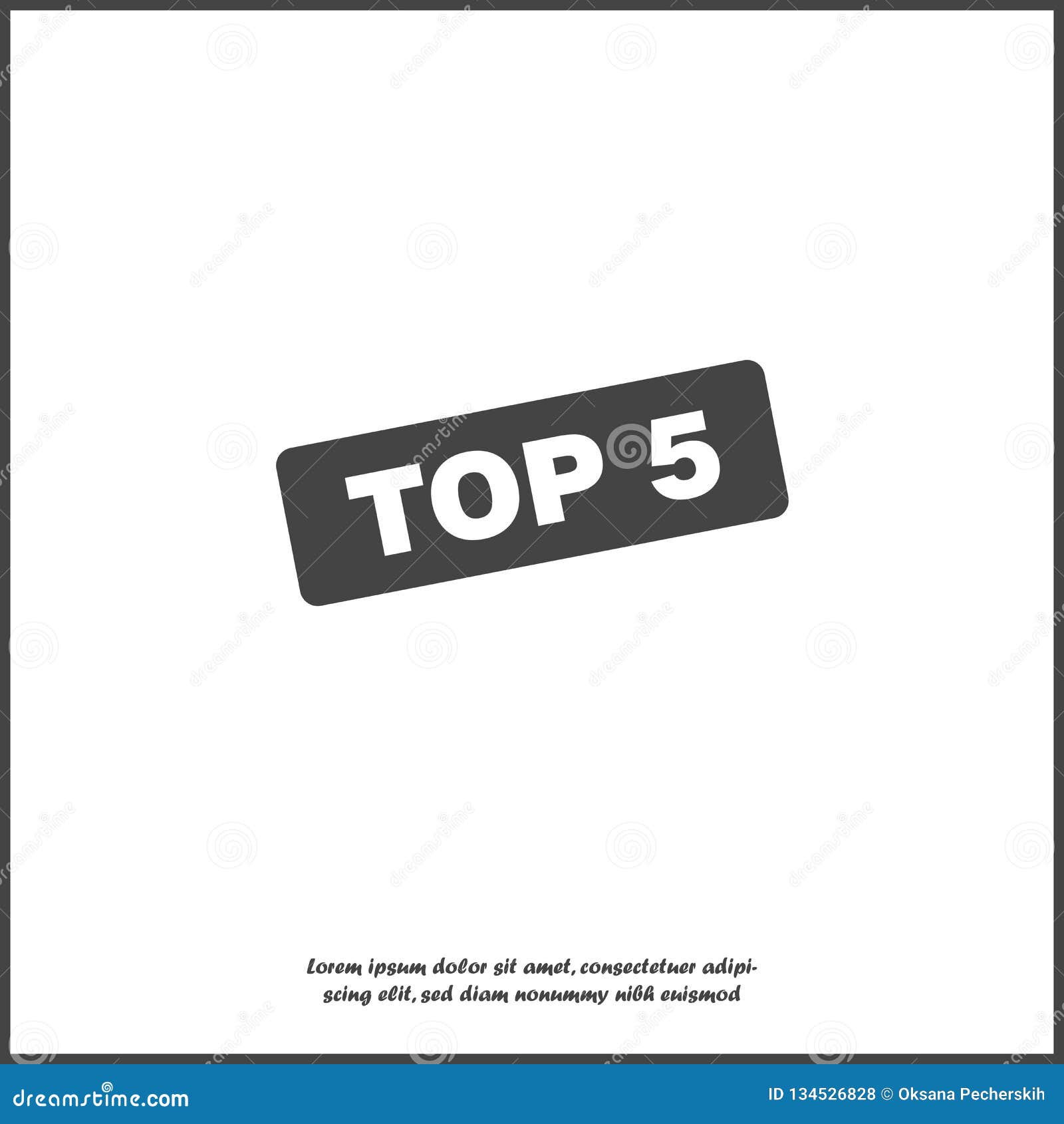 Top 5 Vector Icon. Top Five Stamp on White Isolated Background. Layers ...