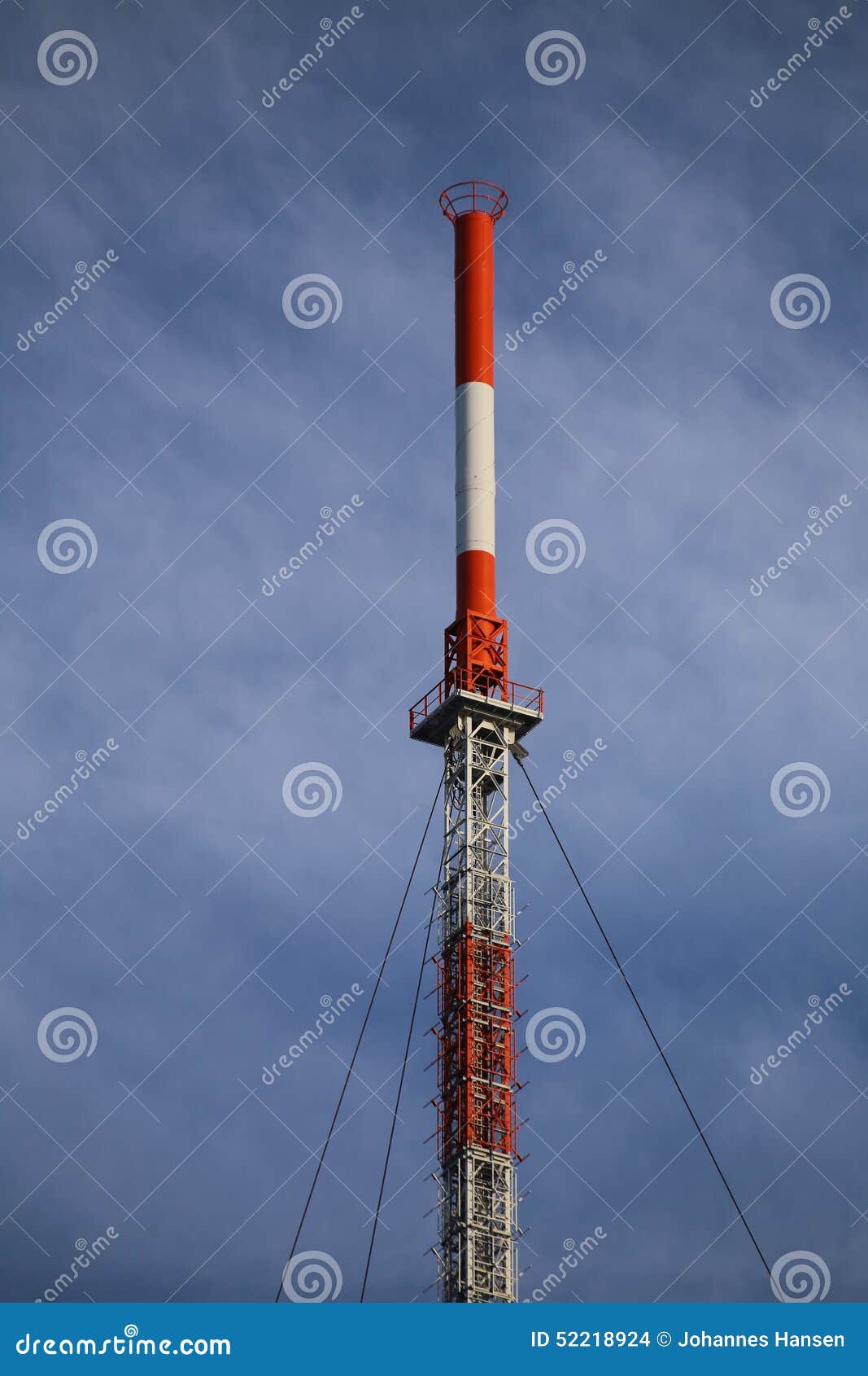 Top of Red and White Radio Tower Stock Photo - Image of century ...