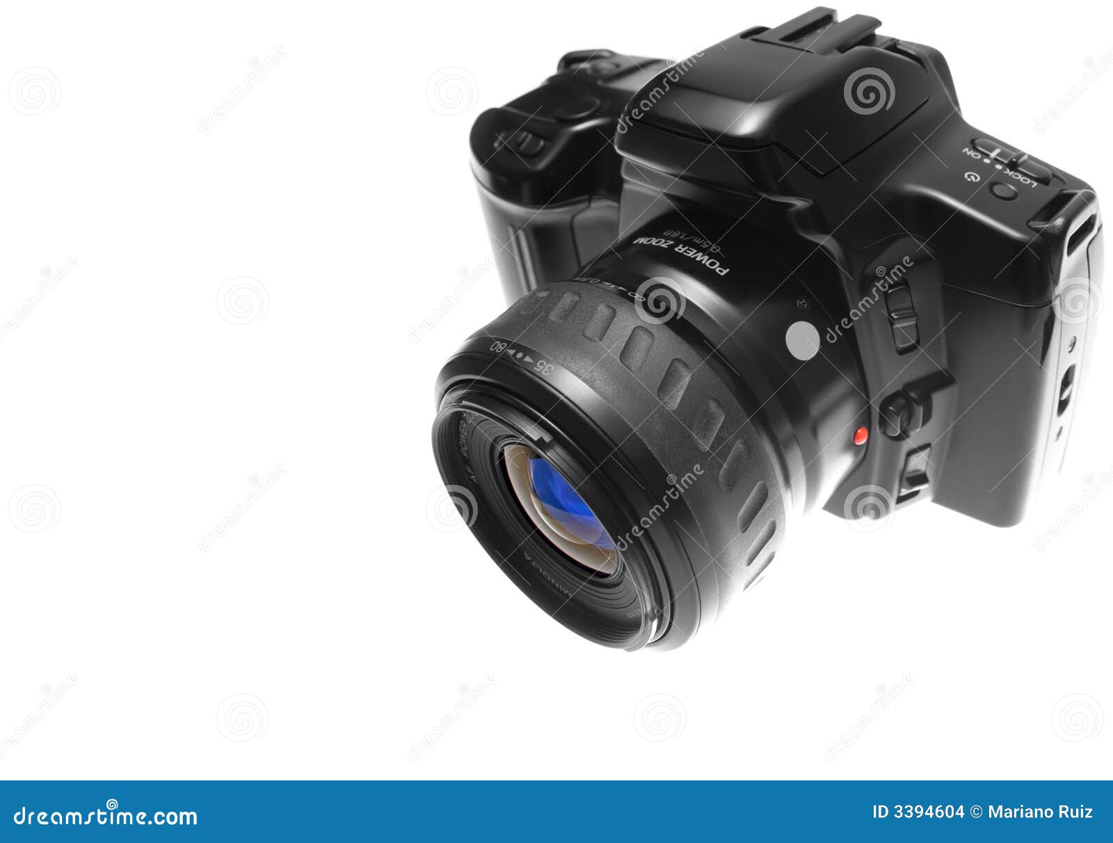 Top Right View of SLR Camera Stock Photo - Image of ring, digicam: 3394604