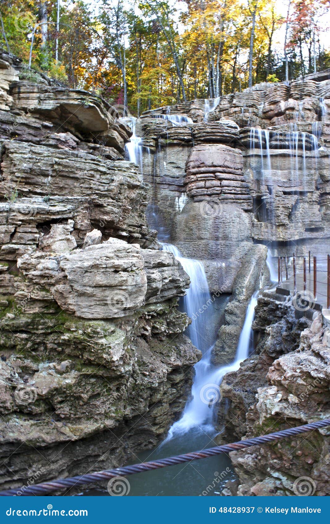 Top of the Rock waterfall stock image. Image of nature - 48428937