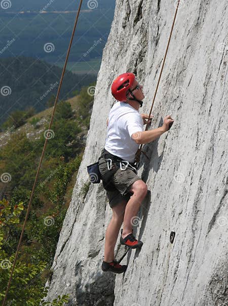 Top rope climbing stock photo. Image of outdoors, cliff - 13029548