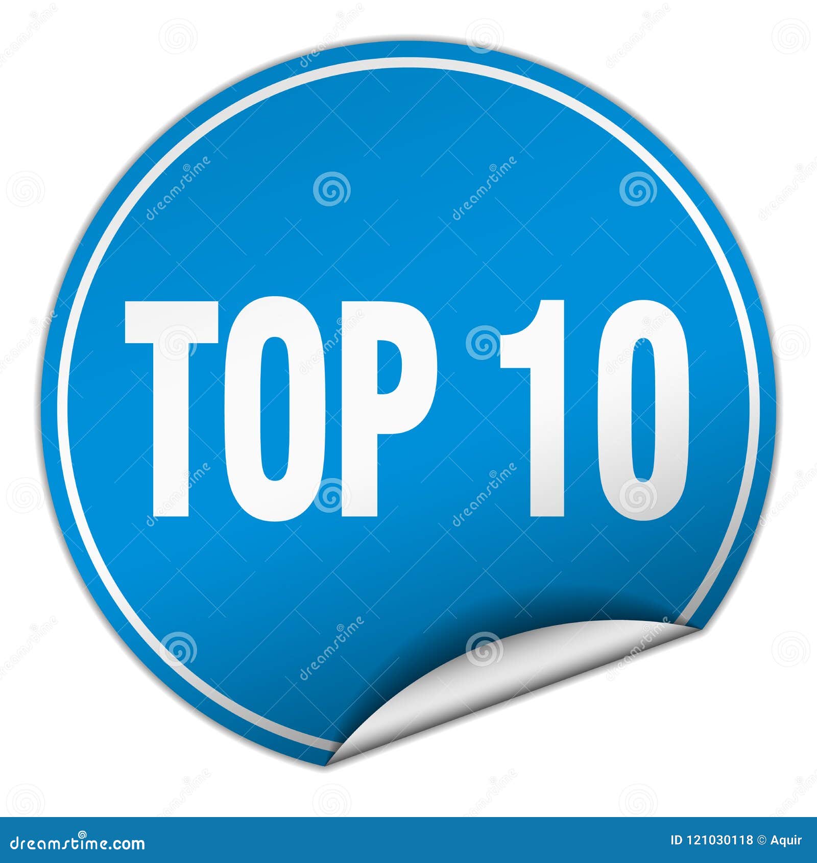 Top 10 sticker stock vector. Illustration of label, blue - 121030118