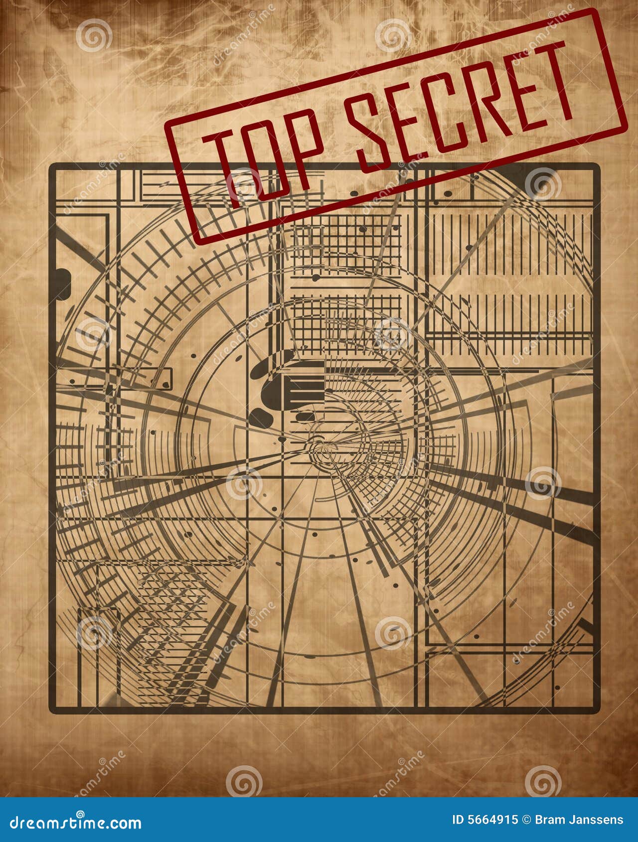 Top secret blueprint stock illustration. Illustration of antique - 5664915