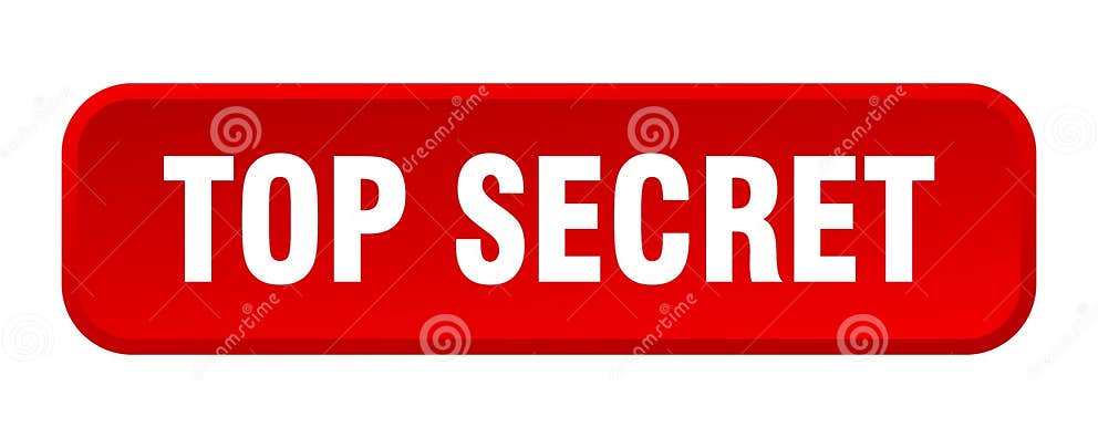 Top Secret Button. Top Secret Square 3d Push Button Stock Vector ...
