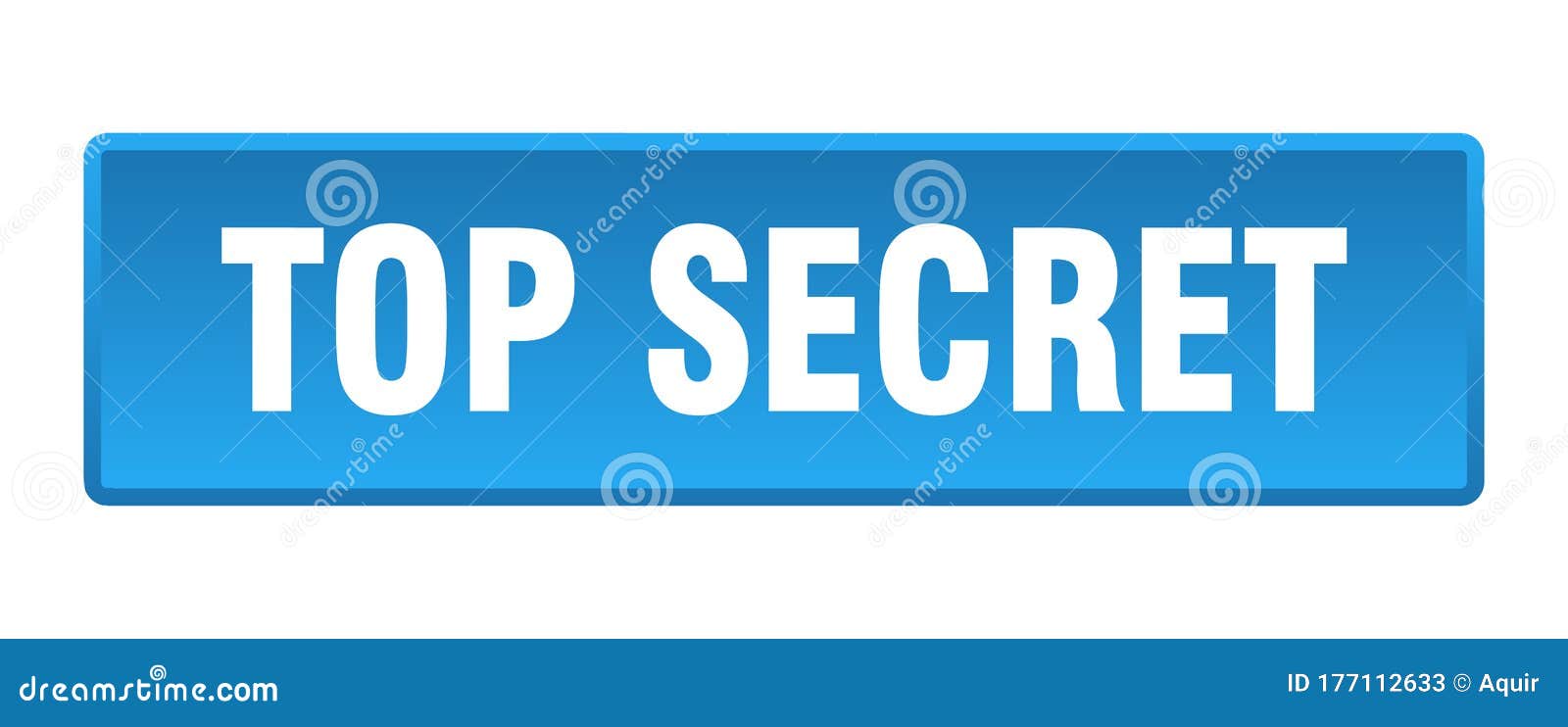 Top Secret Button. Top Secret Square Isolated Push Button Stock Vector ...