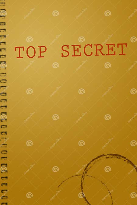 Top secret document cover stock illustration. Illustration of text ...
