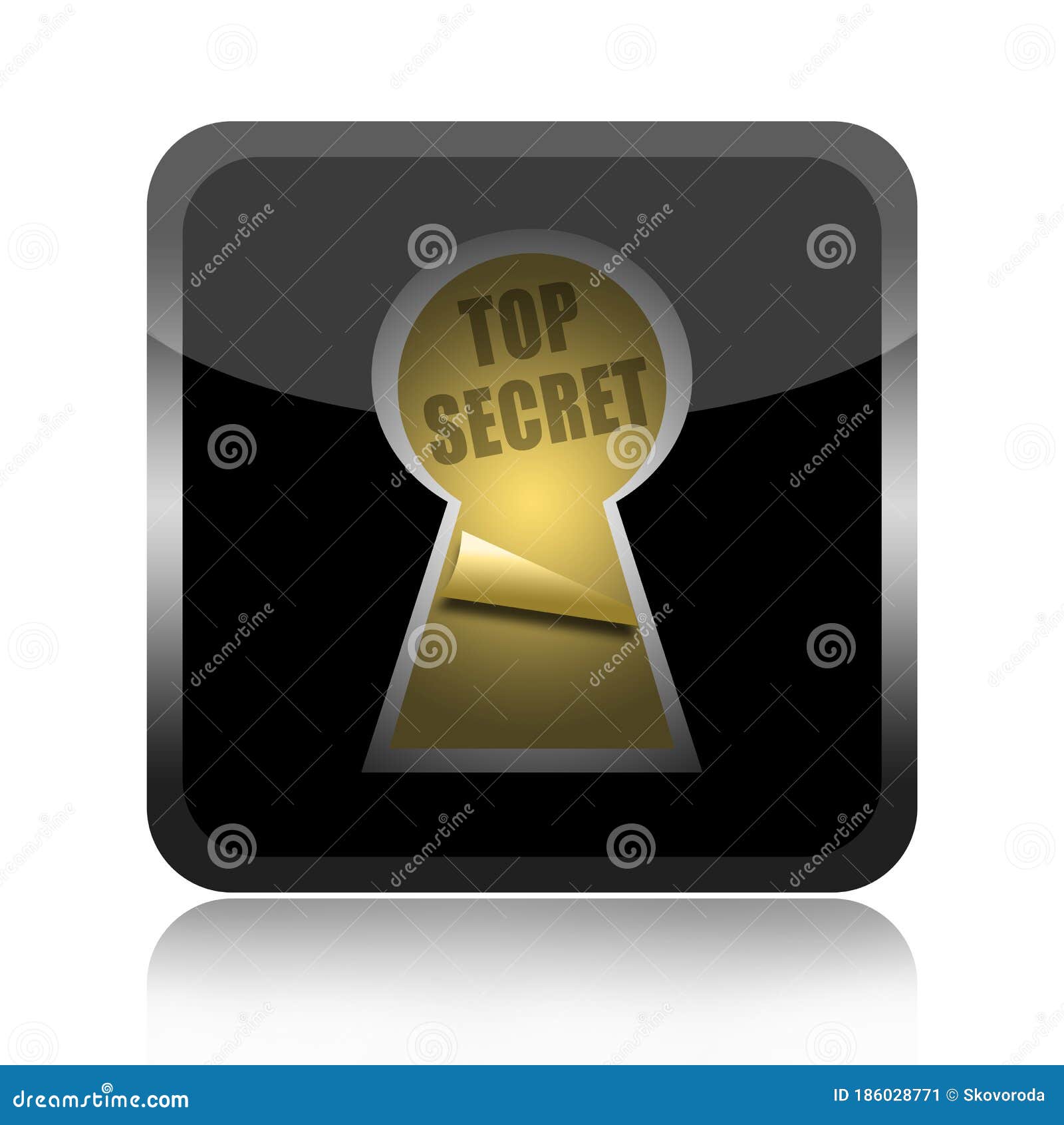 Top secret document icon stock illustration. Illustration of hole ...