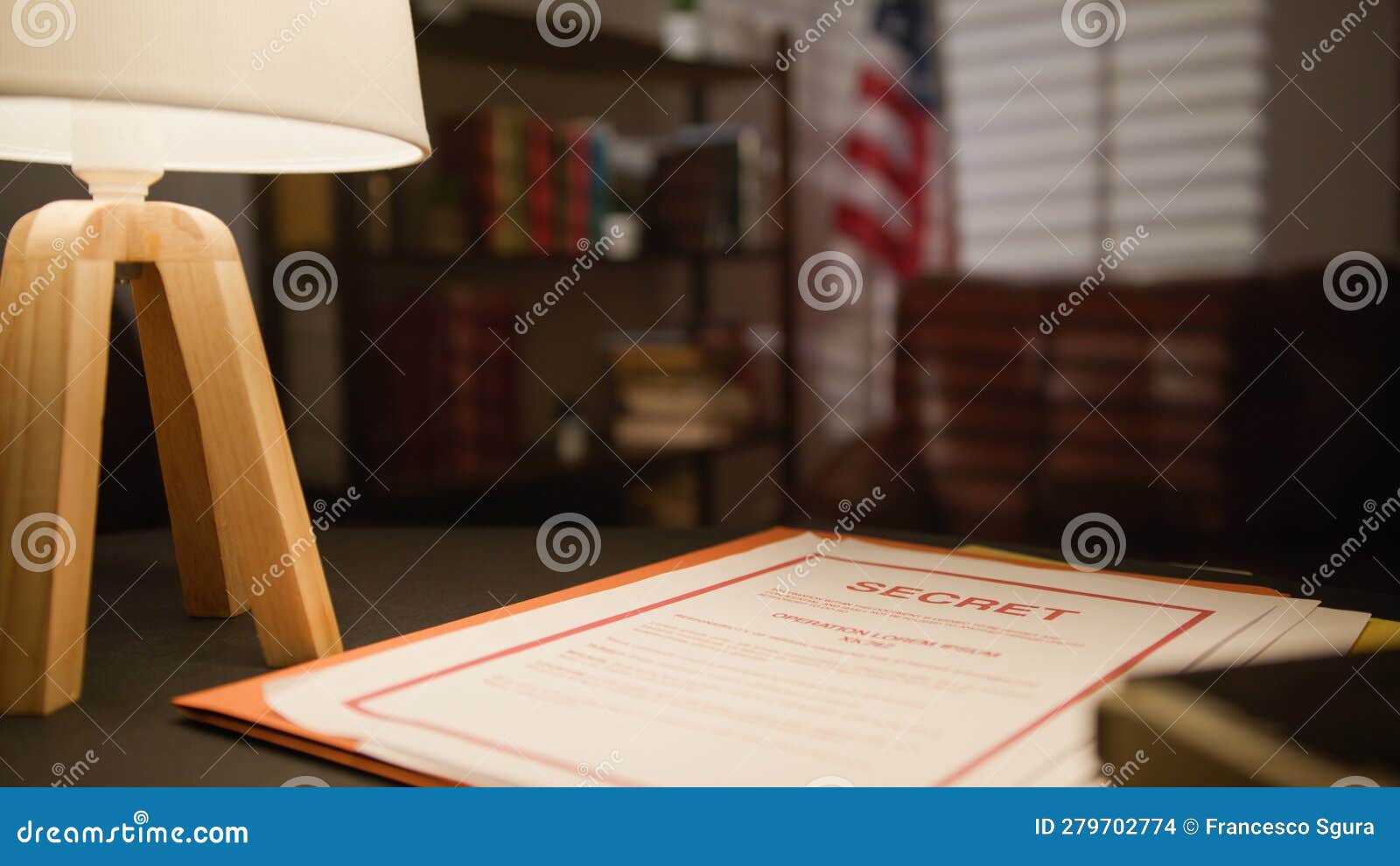 Top Secret Documents on Desk Stock Photo - Image of military ...