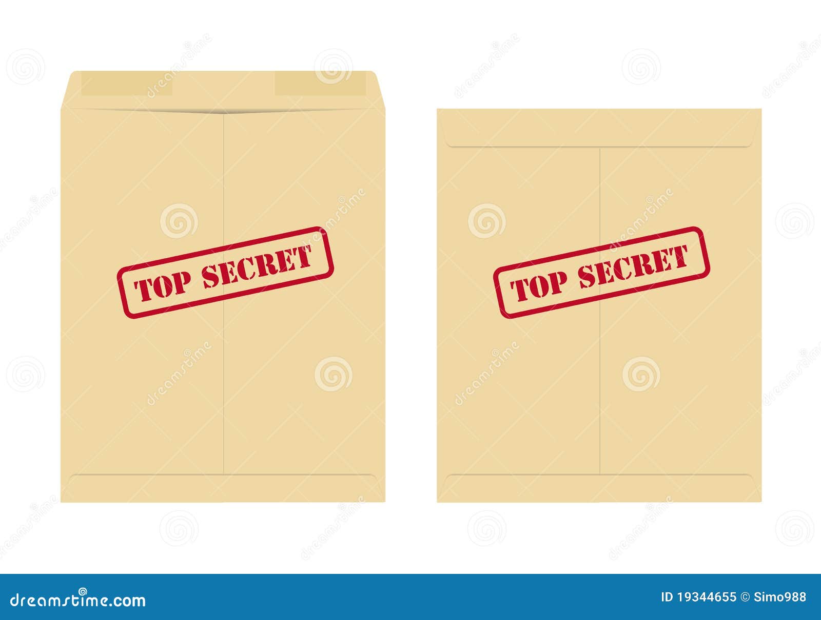 Top Secret Envelope Cartoon Vector | CartoonDealer.com #19344655