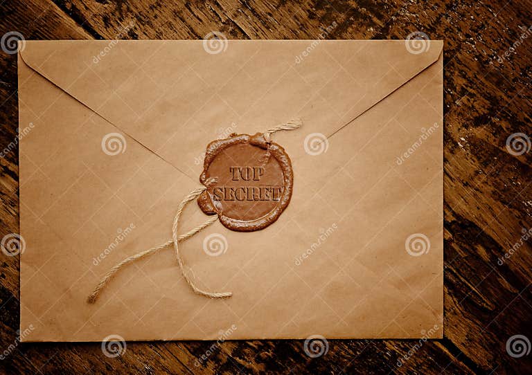 Top Secret Envelope with Stamp Stock Photo - Image of note, business ...