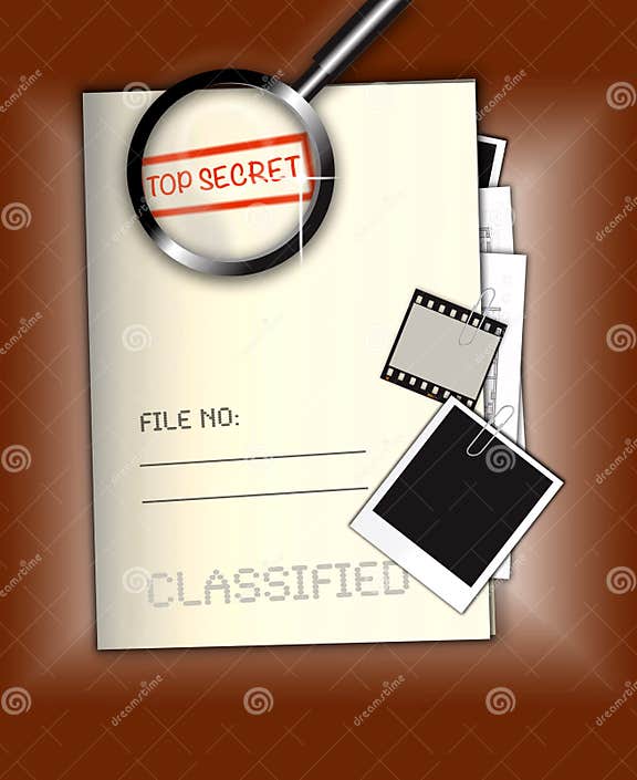 Top Secret File stock illustration. Illustration of privacy - 27389014