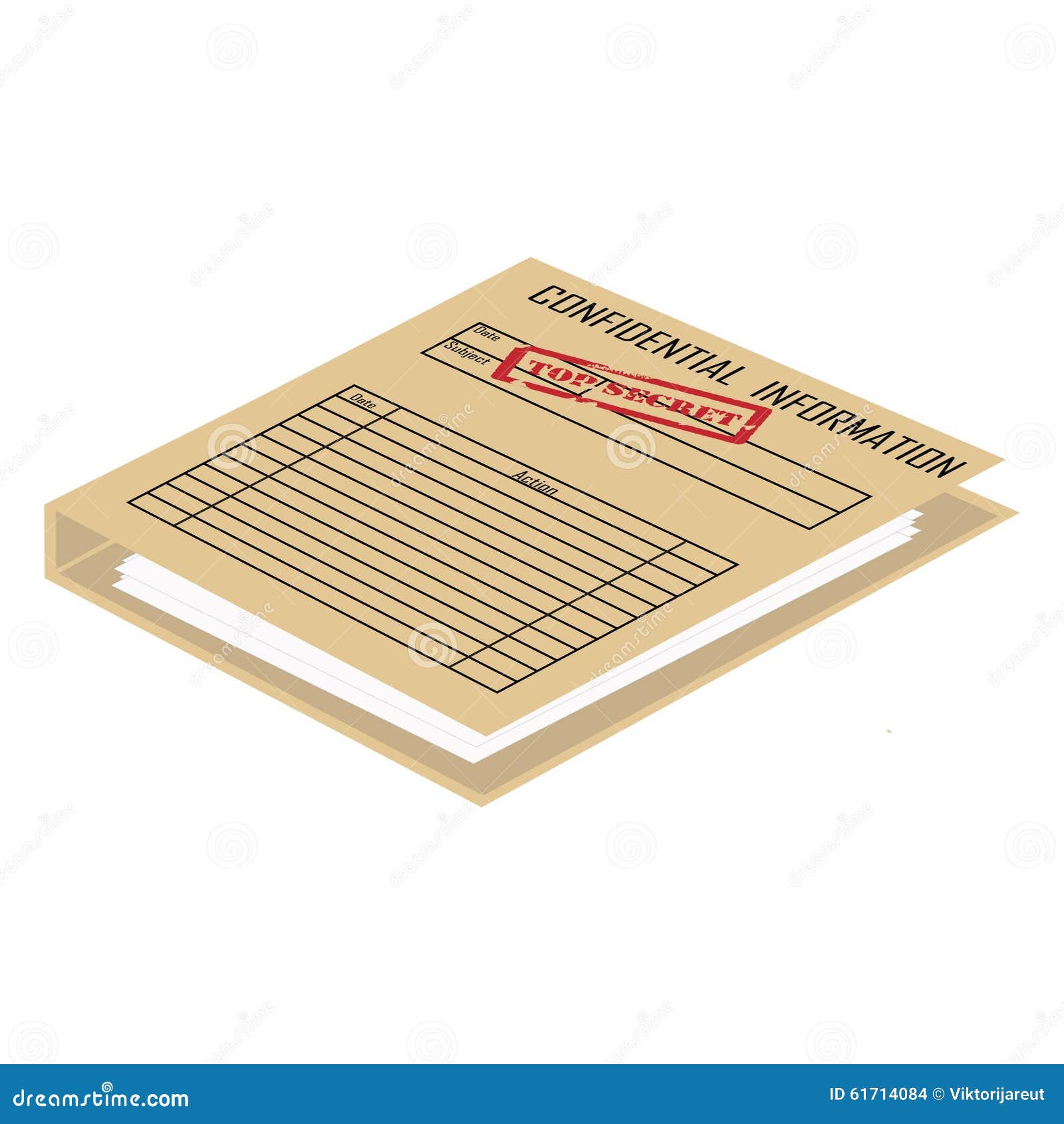 Top secret file stock illustration. Illustration of data - 61714084