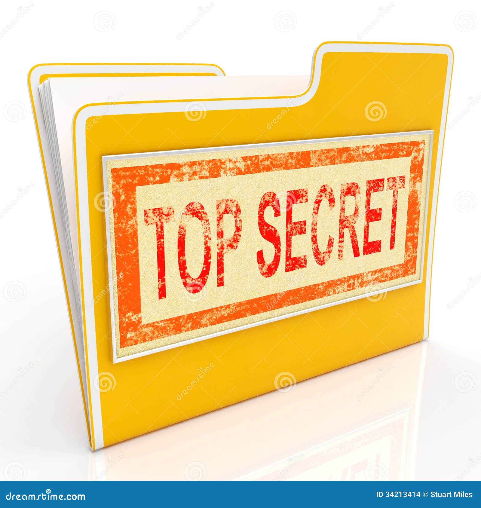 Top Secret File Shows Private Folder or Files Stock Illustration ...