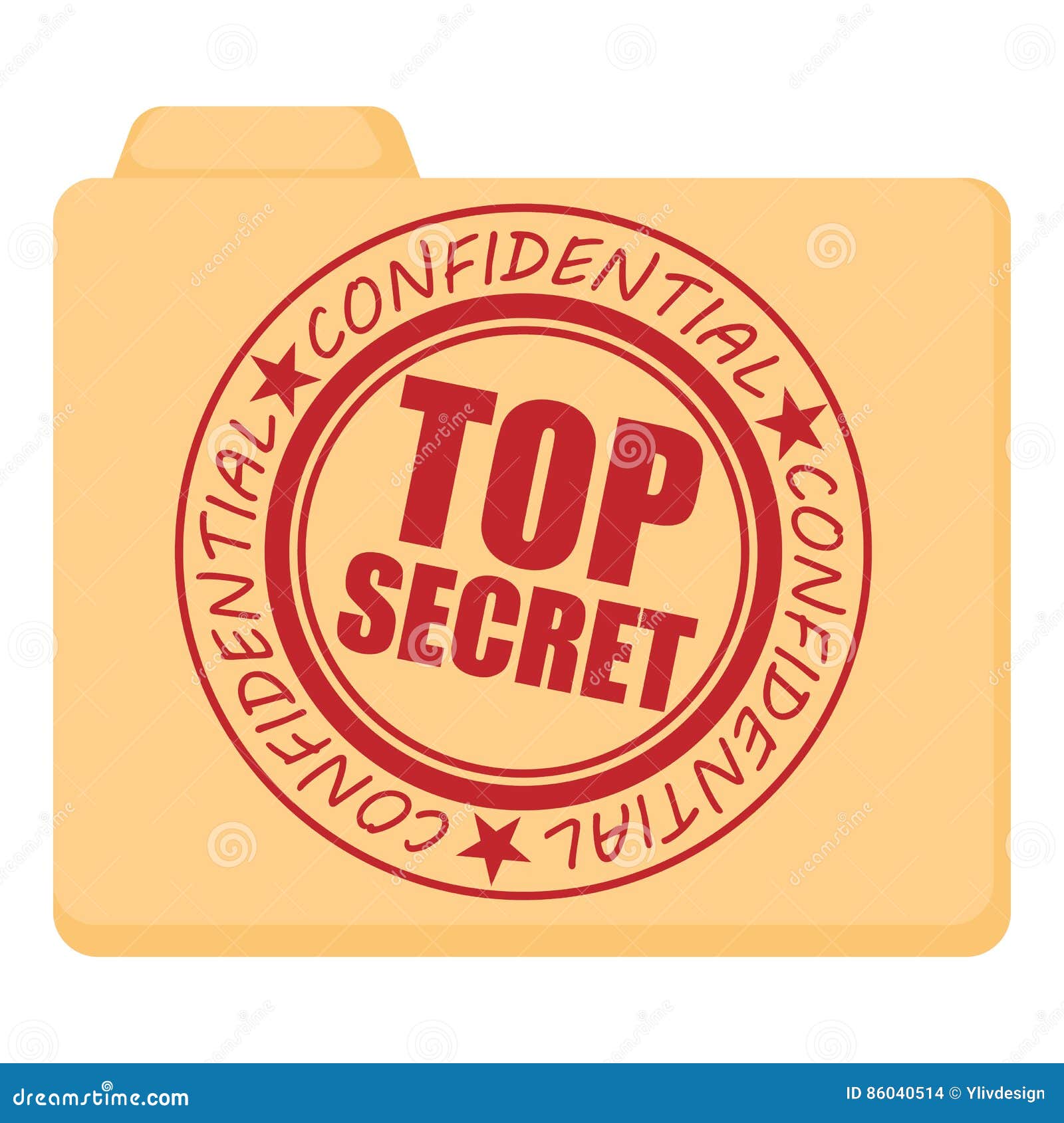 Top Secret Icon, Cartoon Style Stock Vector - Illustration of beige ...