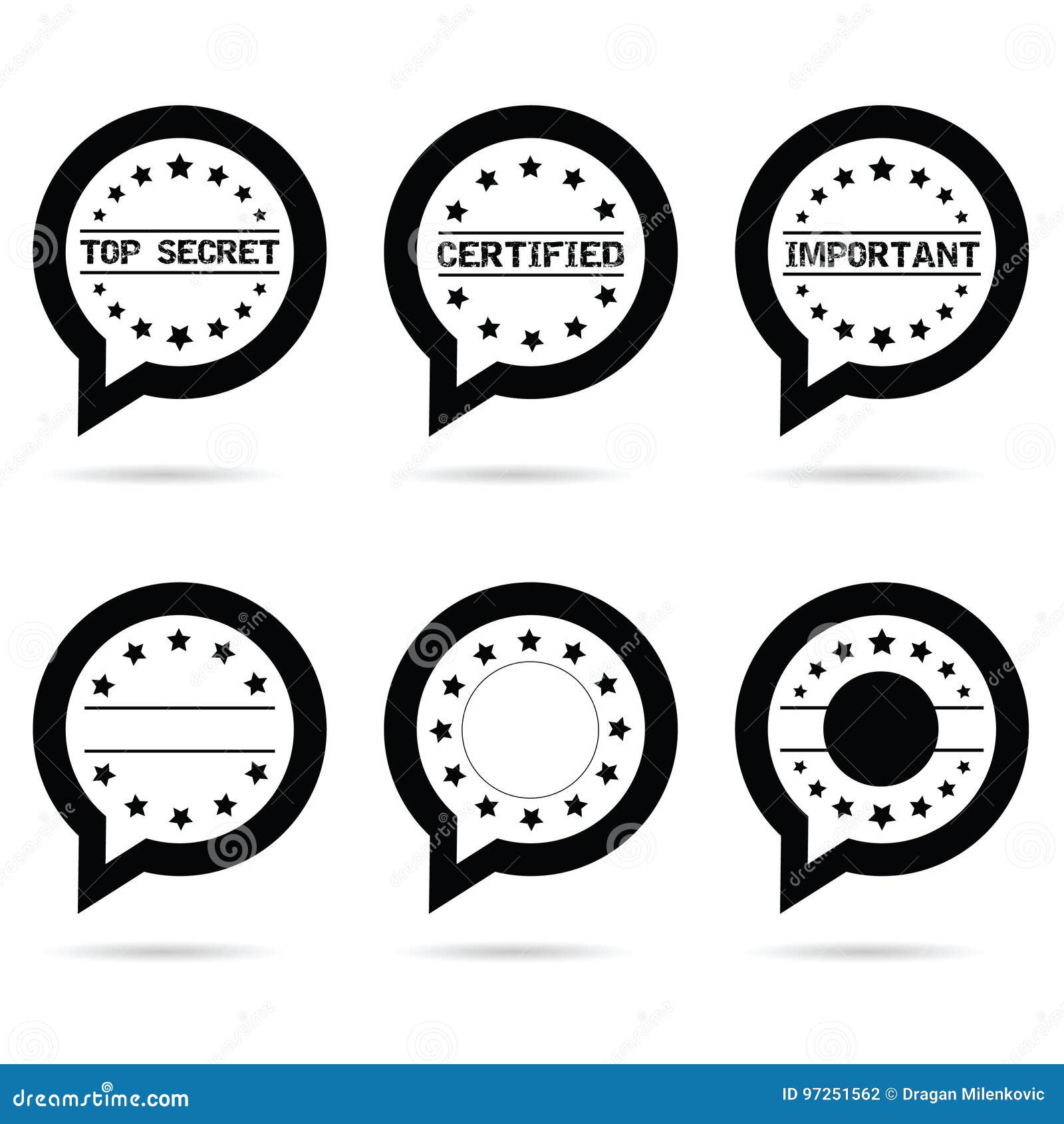 Top Secret Icon in Speech Bubble Illustration Stock Vector ...
