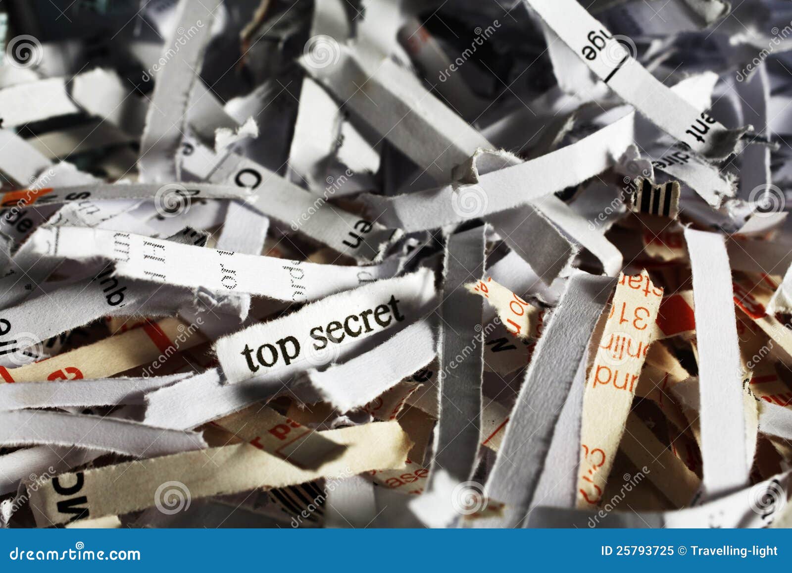 Top Secret Information Shredded Stock Image - Image of paper ...