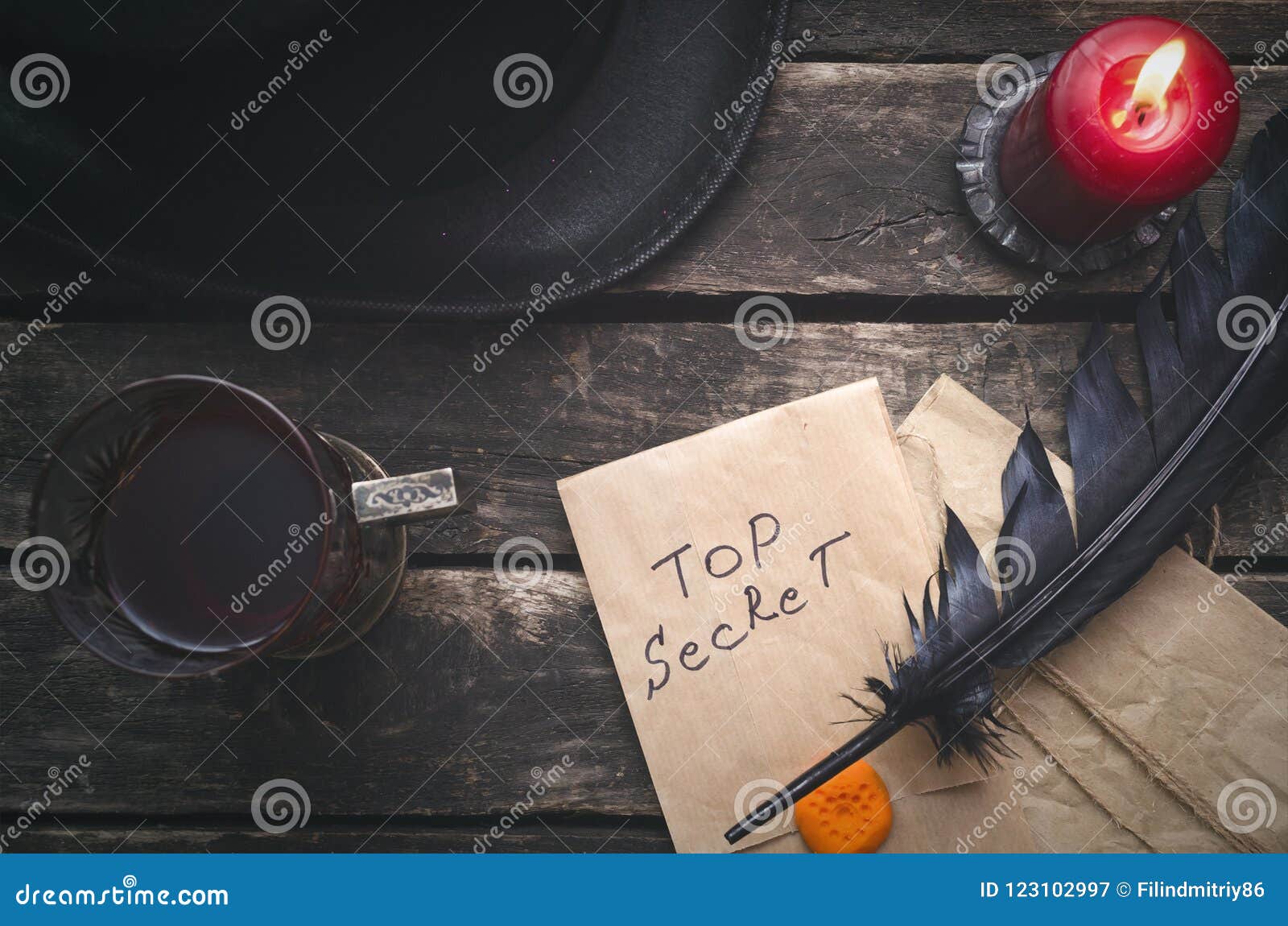 Top secret message. stock image. Image of document, dossier - 123102997