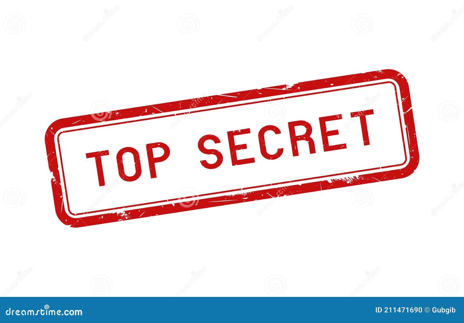 Top Secret with Red Grunge Rubber Stamp Stock Vector - Illustration of ...