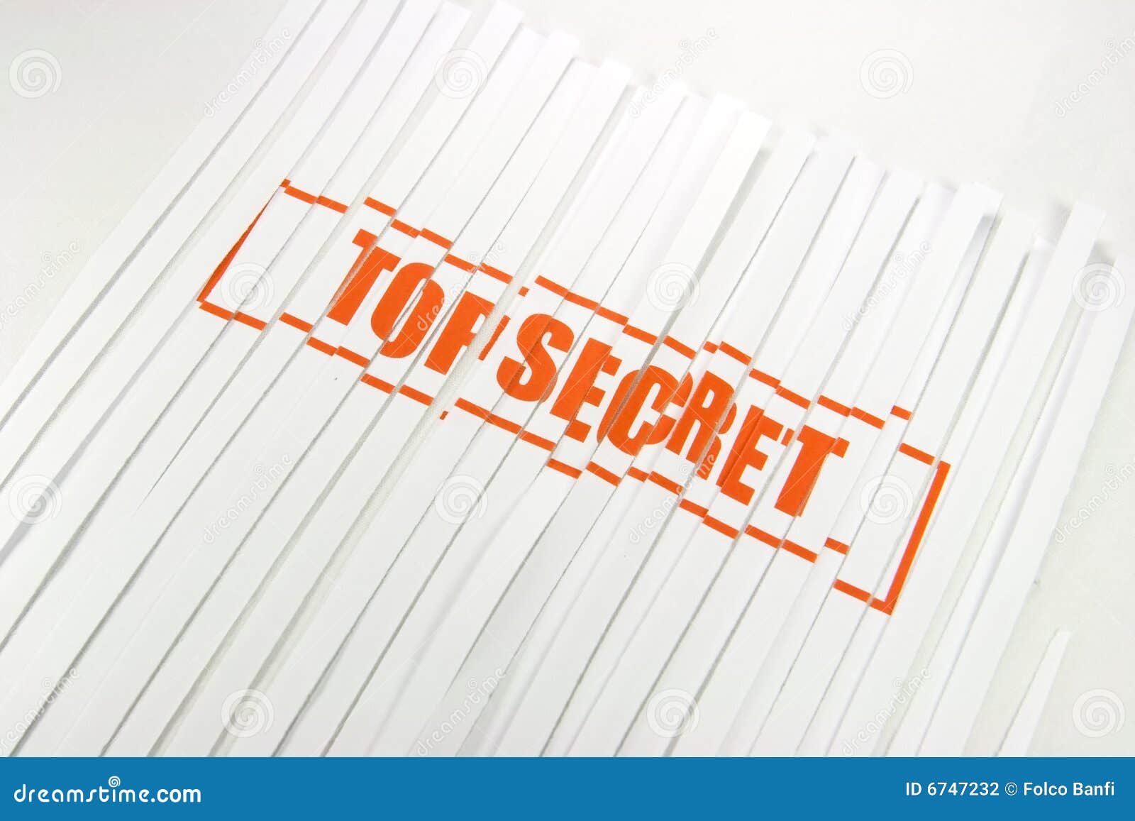 Top Secret shredded paper stock photo. Image of confidential - 6747232