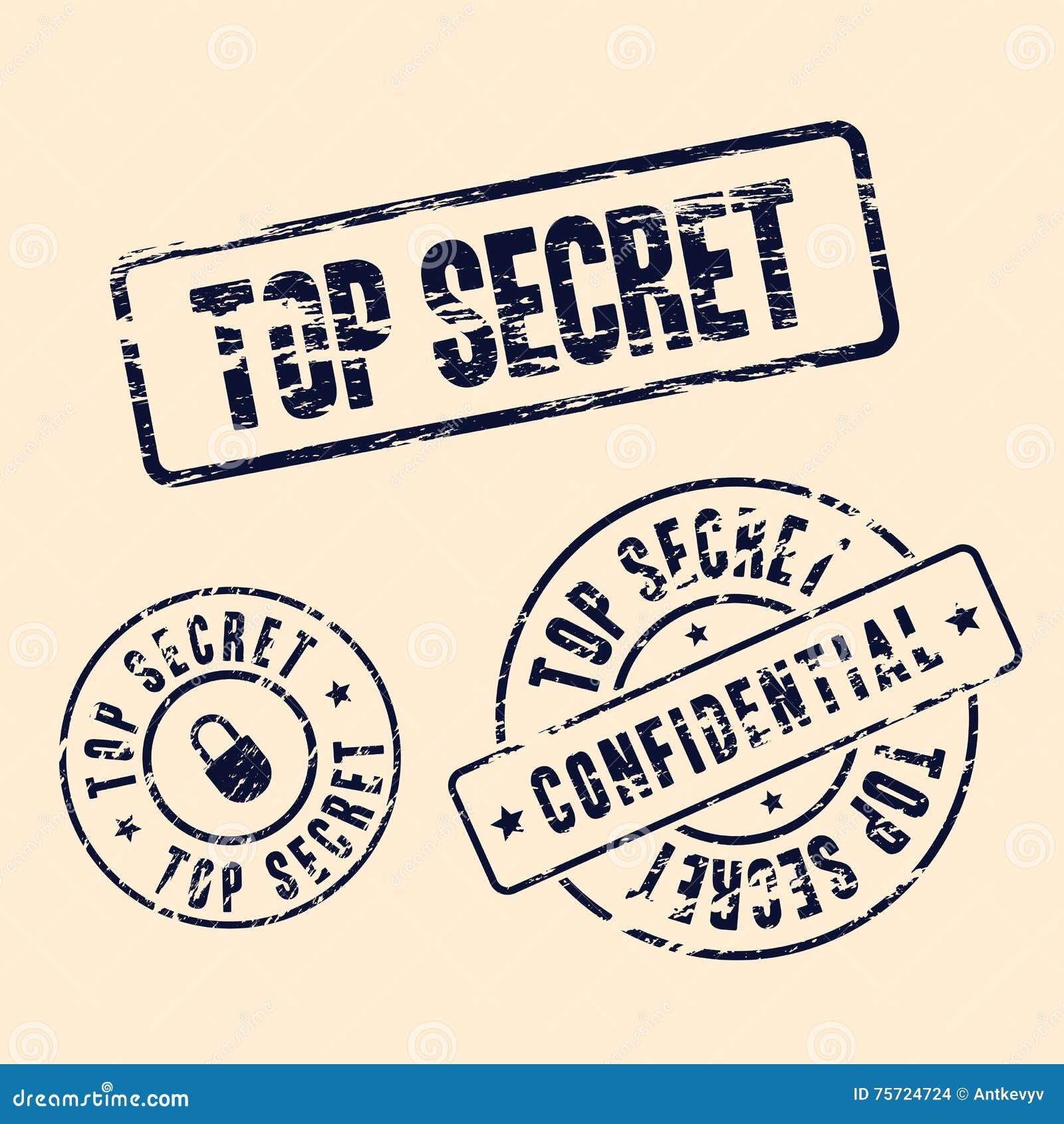 Top secret stamp set stock vector. Illustration of print - 75724724