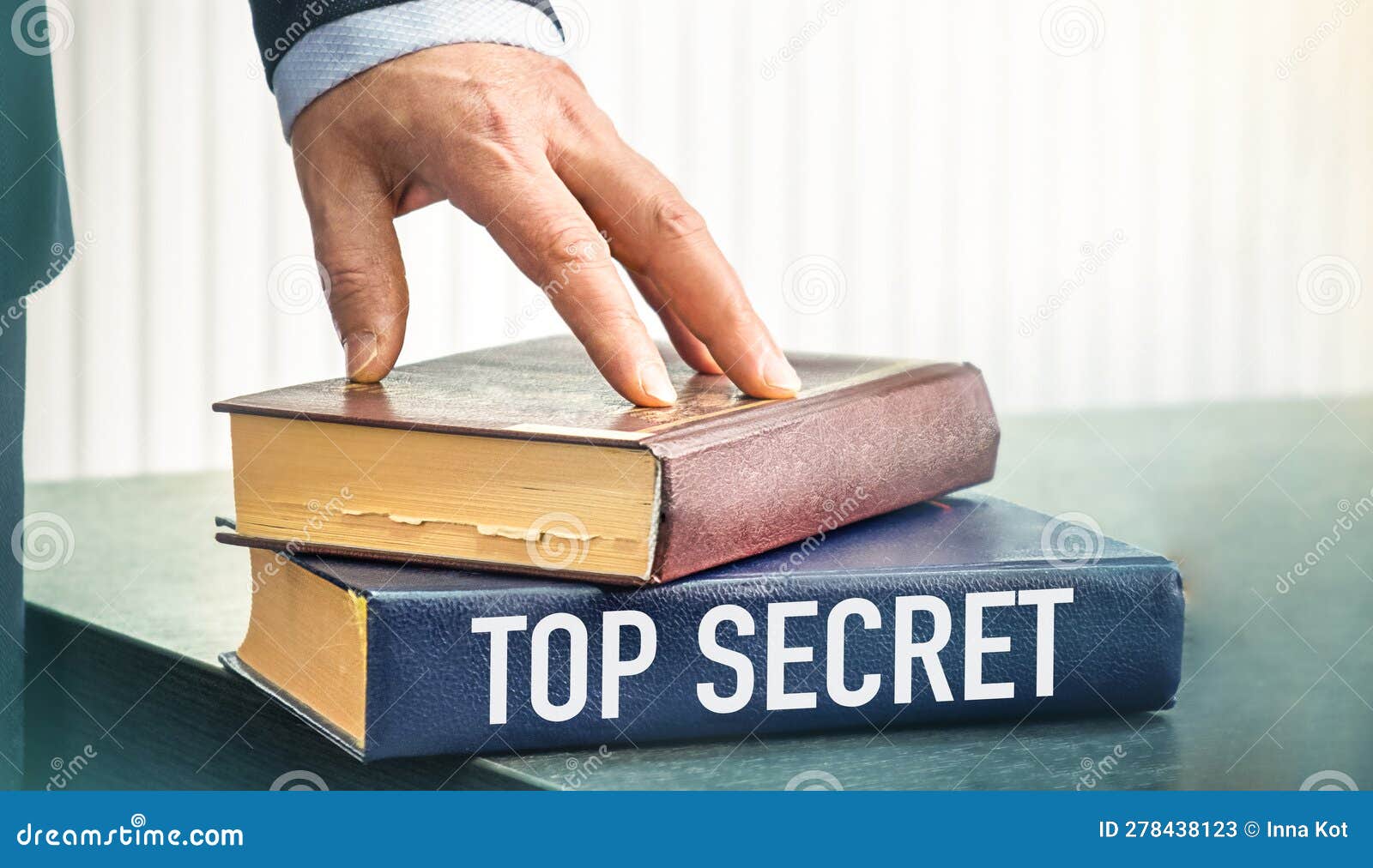 Top Secret Text Concept Write on Book on Wooden Background Stock Image ...