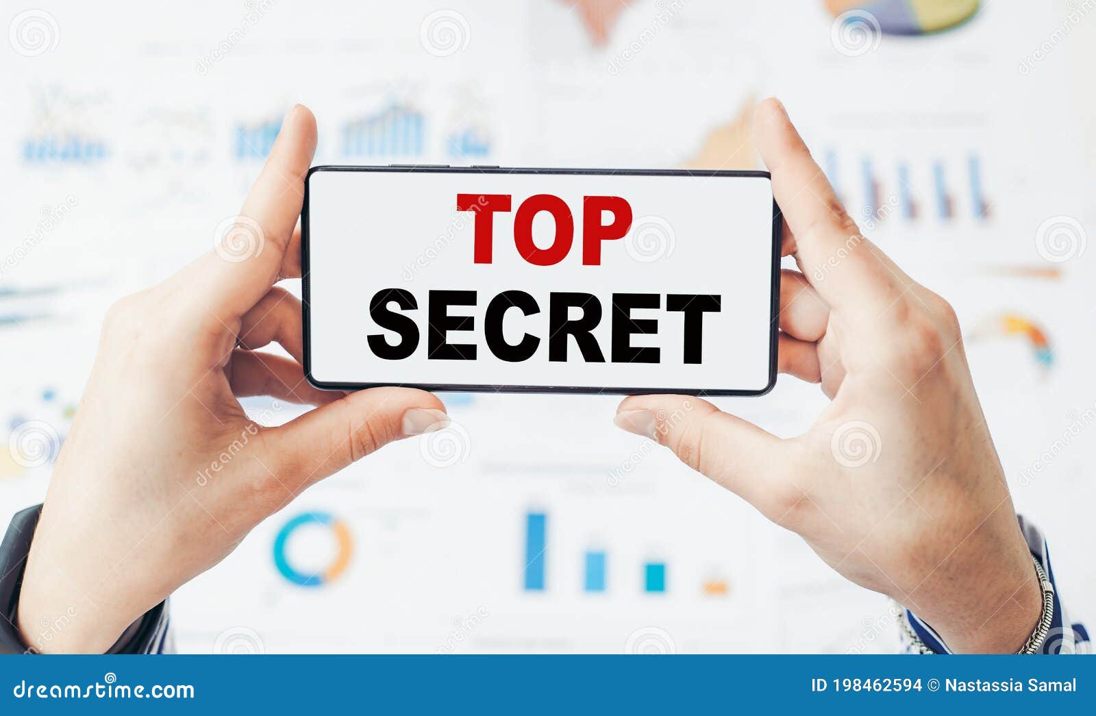 Top Secret - Text on Smartphone, Concept of Top Secret Stock Photo ...