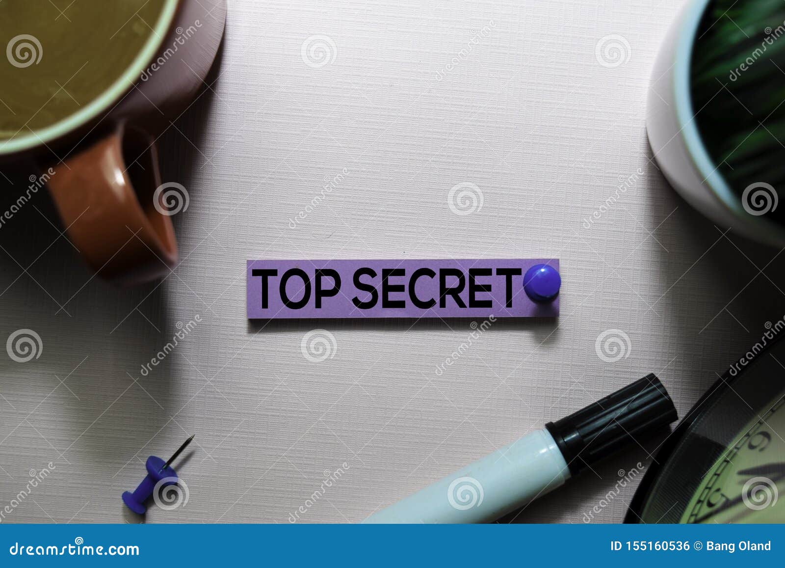 Top Secret Text on Sticky Notes Isolated on Office Desk Stock Photo ...