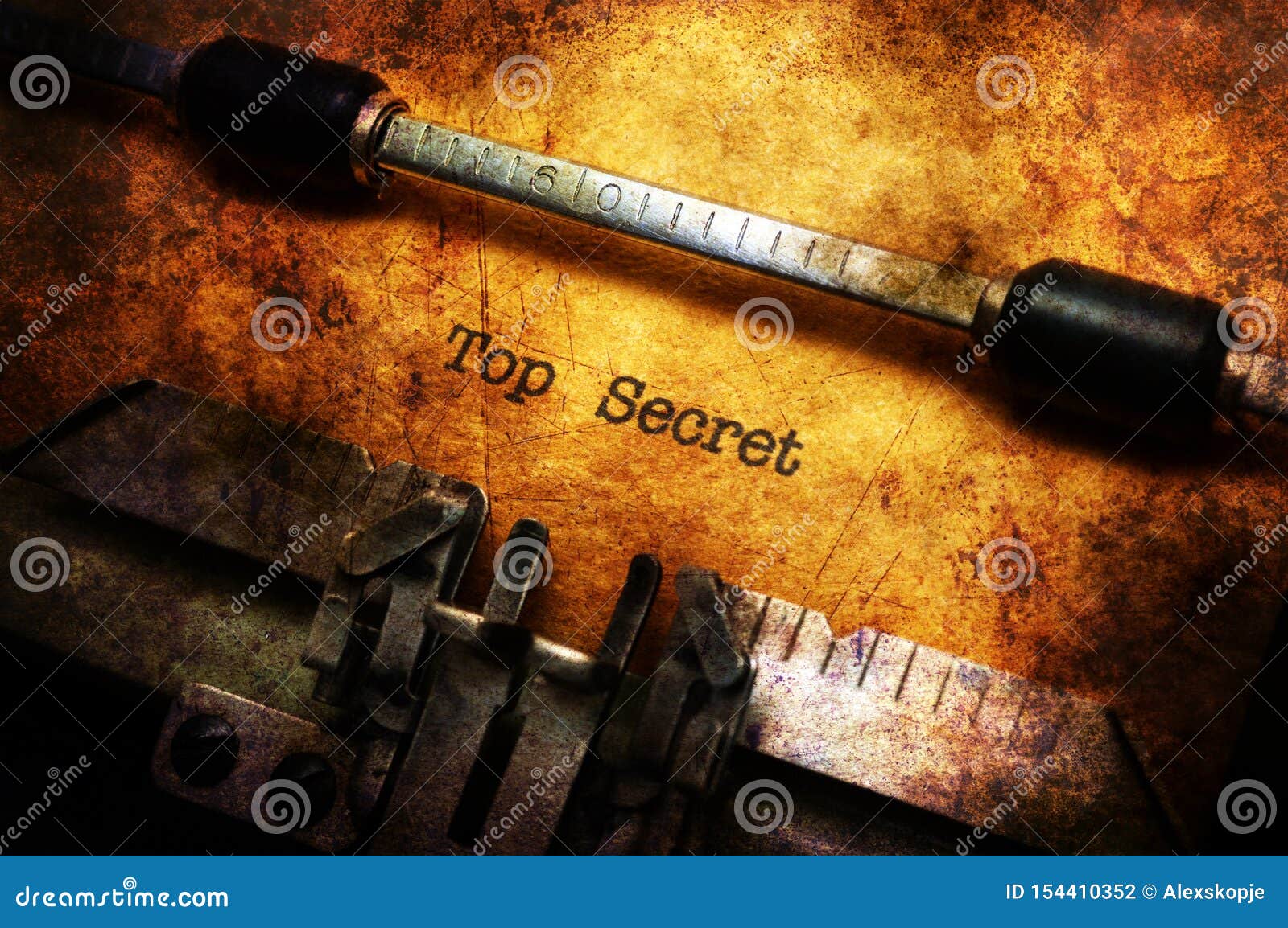 Top Secret Text on Typewroter Stock Illustration - Illustration of ...