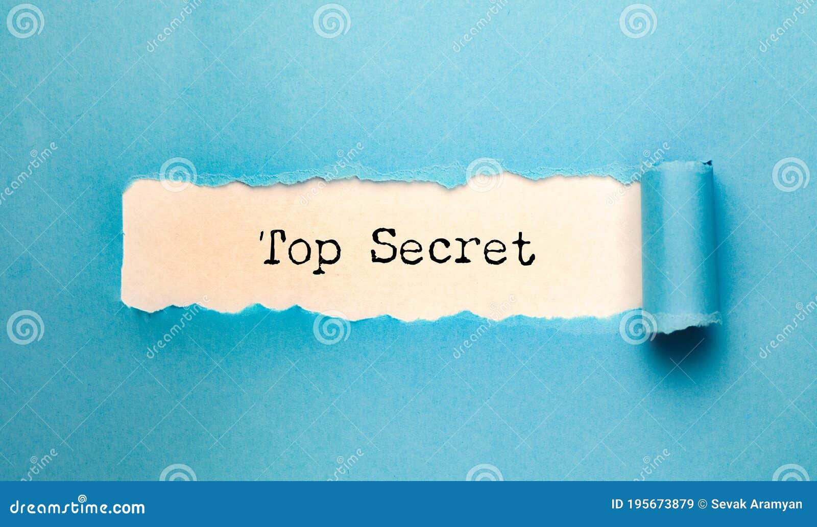 Top secret with torn paper stock image. Image of torn - 195673879