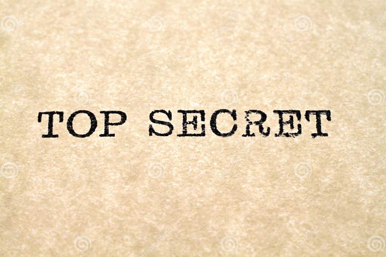 Top Secret Typewriter Type stock image. Image of communication - 78954413