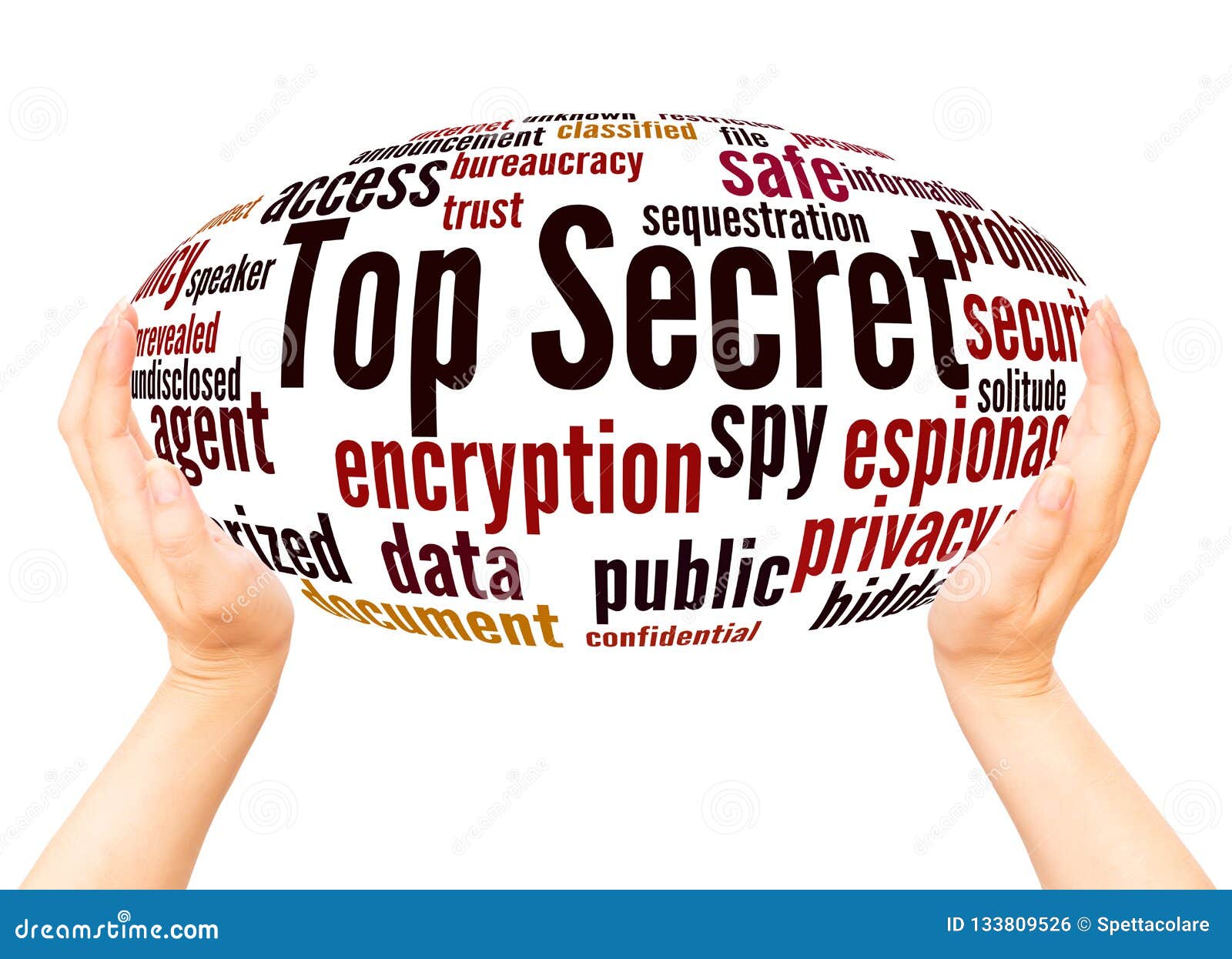 Top Secret Word Cloud Hand Sphere Concept Stock Photo - Image of ...