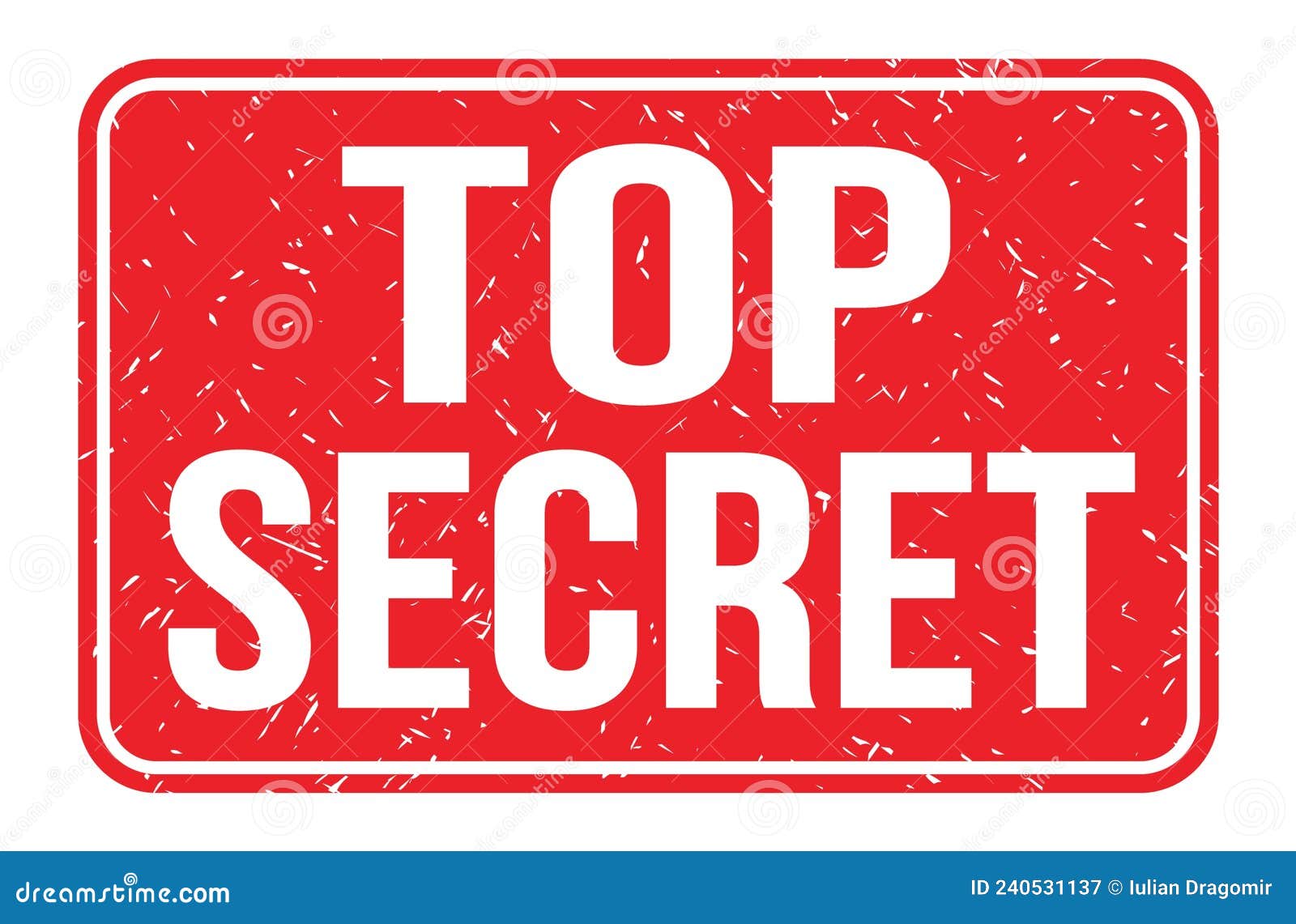TOP SECRET, Words on Red Rectangle Stamp Sign Stock Illustration ...