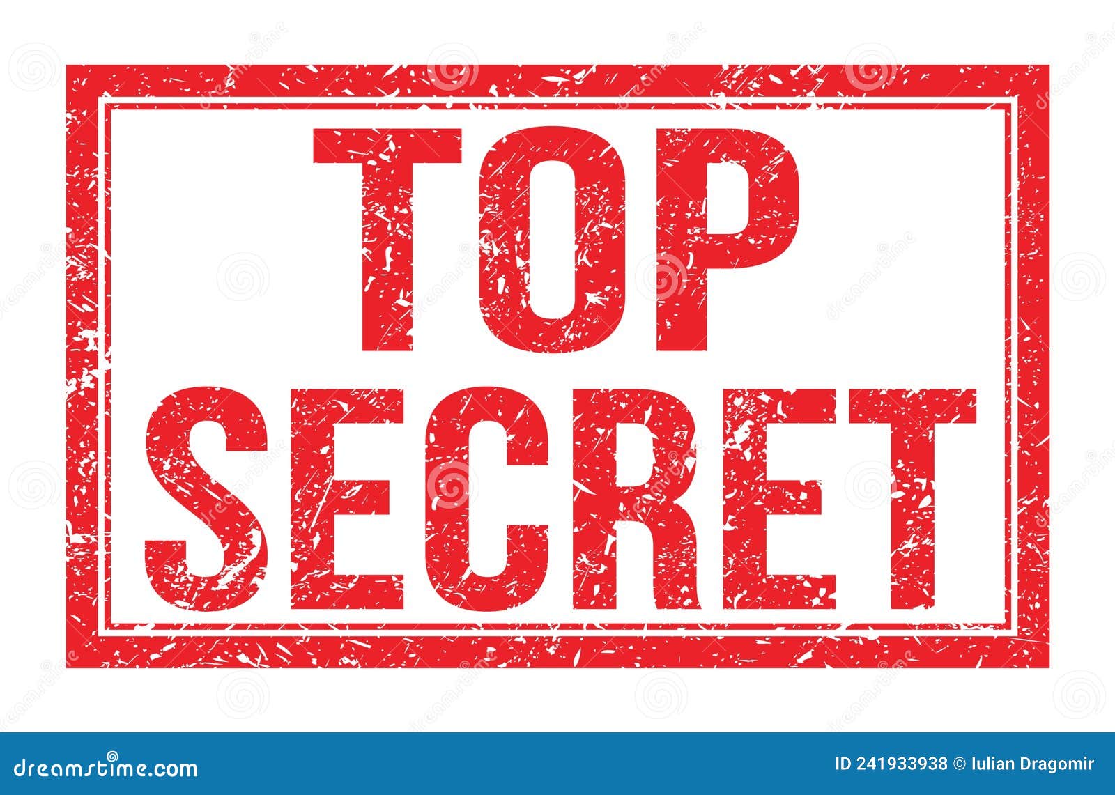 TOP SECRET, Words on Red Rectangle Stamp Sign Stock Illustration ...