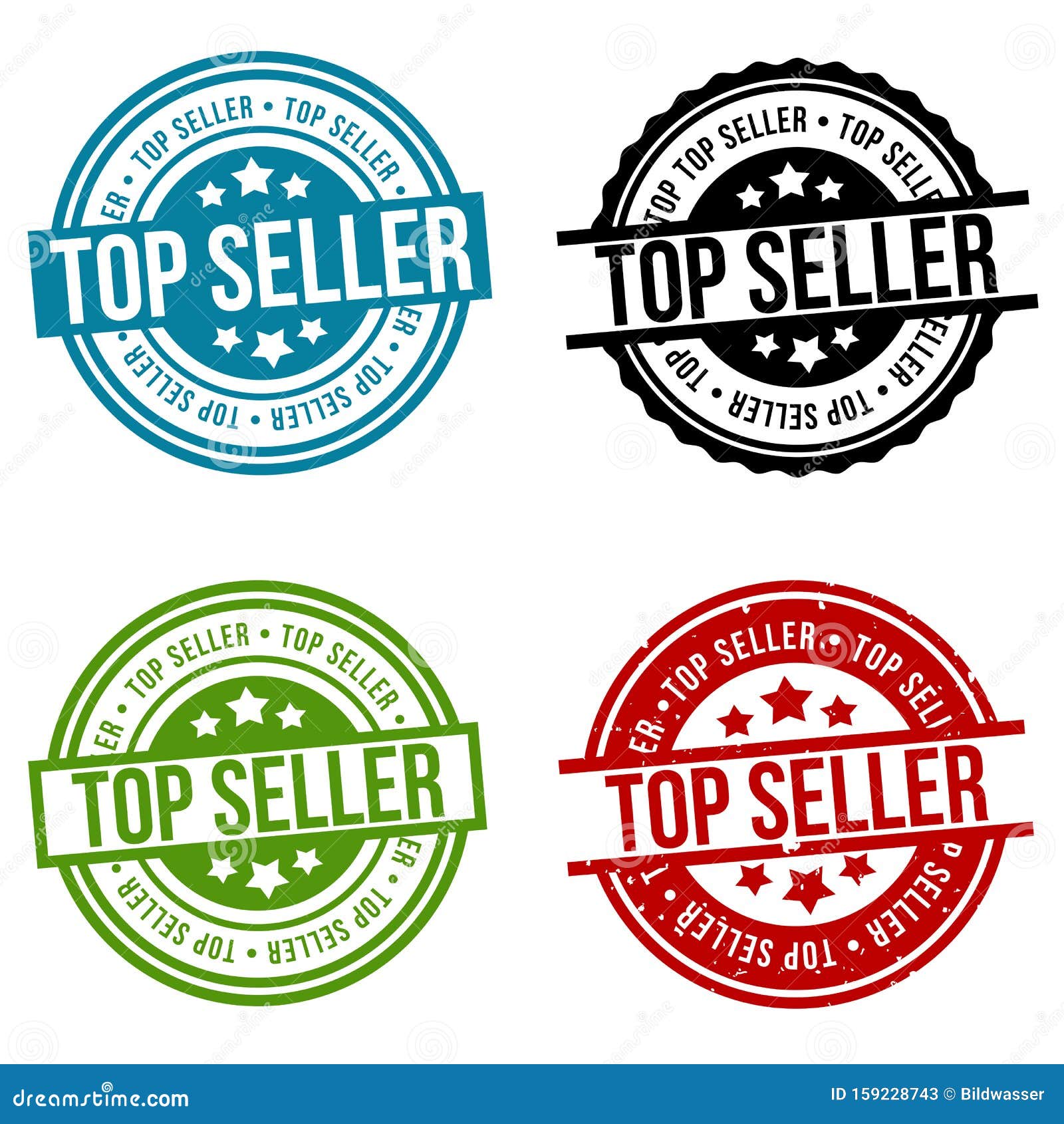 Top Seller Stamp Collection. Eps10 Vector Badges Stock Vector ...