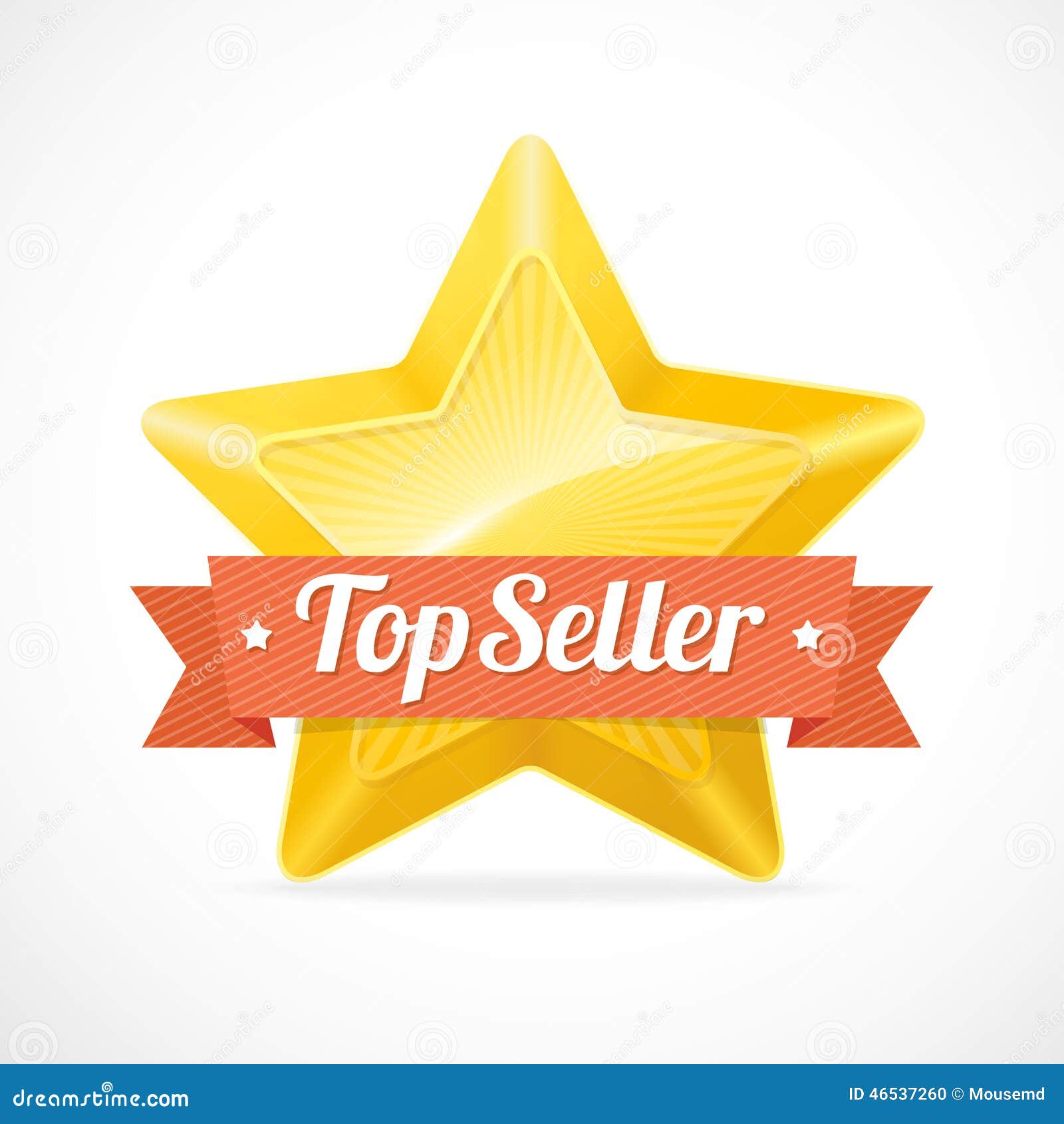 Top Seller Star Label. Vector Illustration Stock Vector - Illustration ...