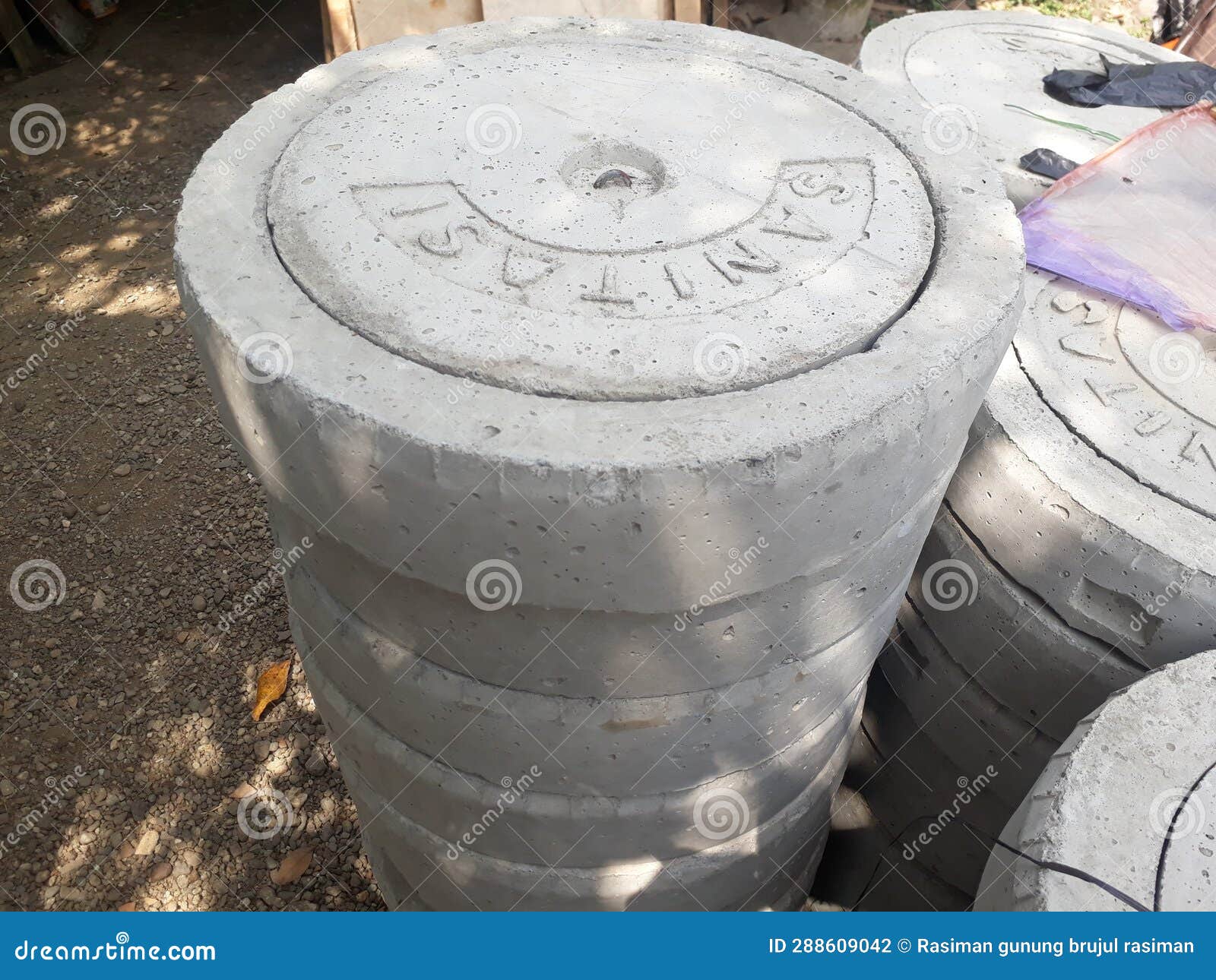 This is the Top Septic Tank Cover on the Toilet Stock Photo - Image of ...