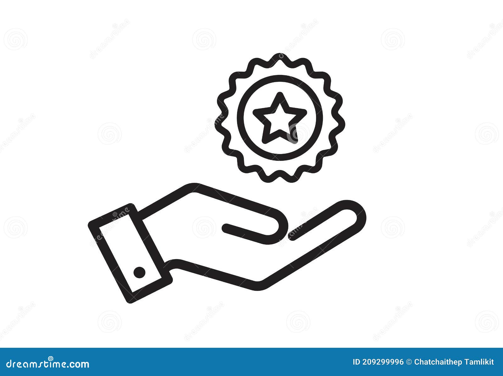 Top Services Rating Icon Isolated on White Background. Star in Hand ...