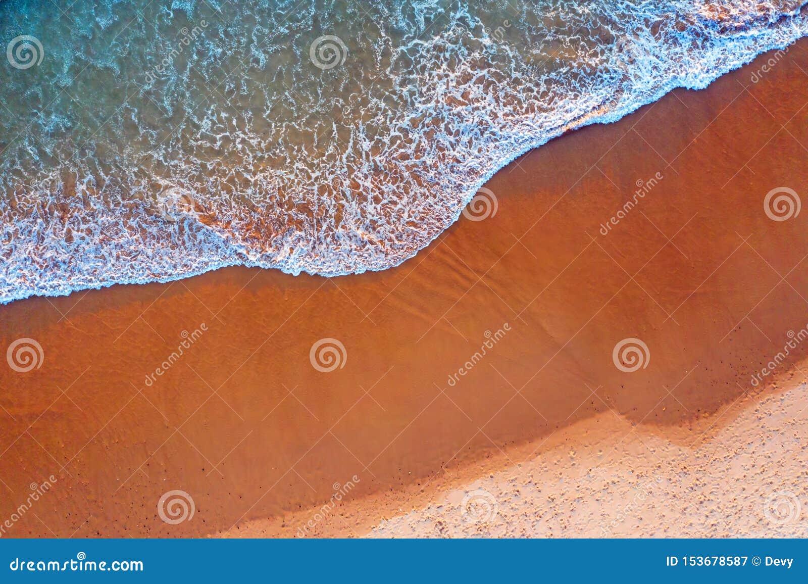 Top Shot from Ocean Waves at the Beach Stock Image - Image of beach ...