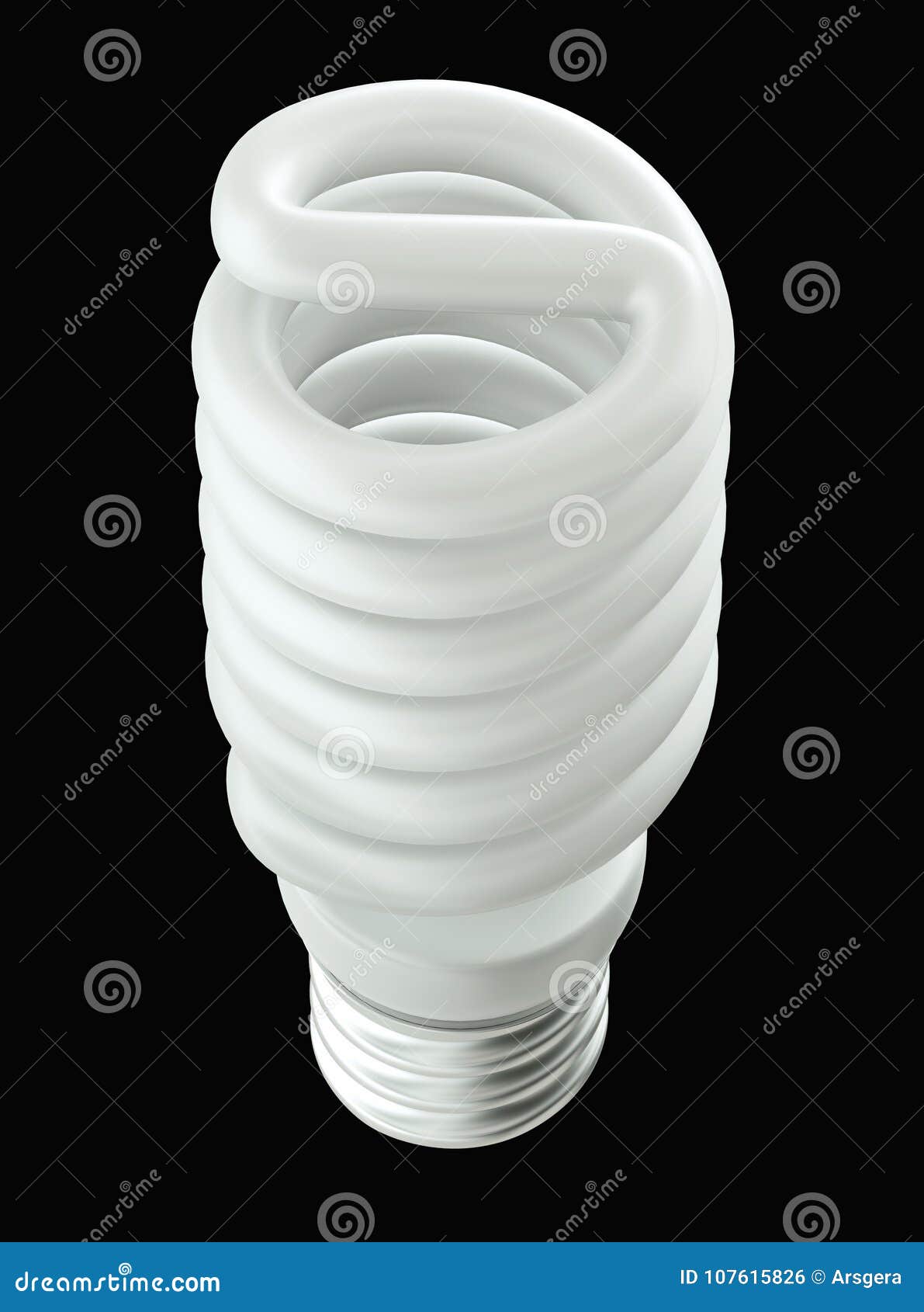 Top Side View of Energy Efficient Light Bulb Stock Illustration ...